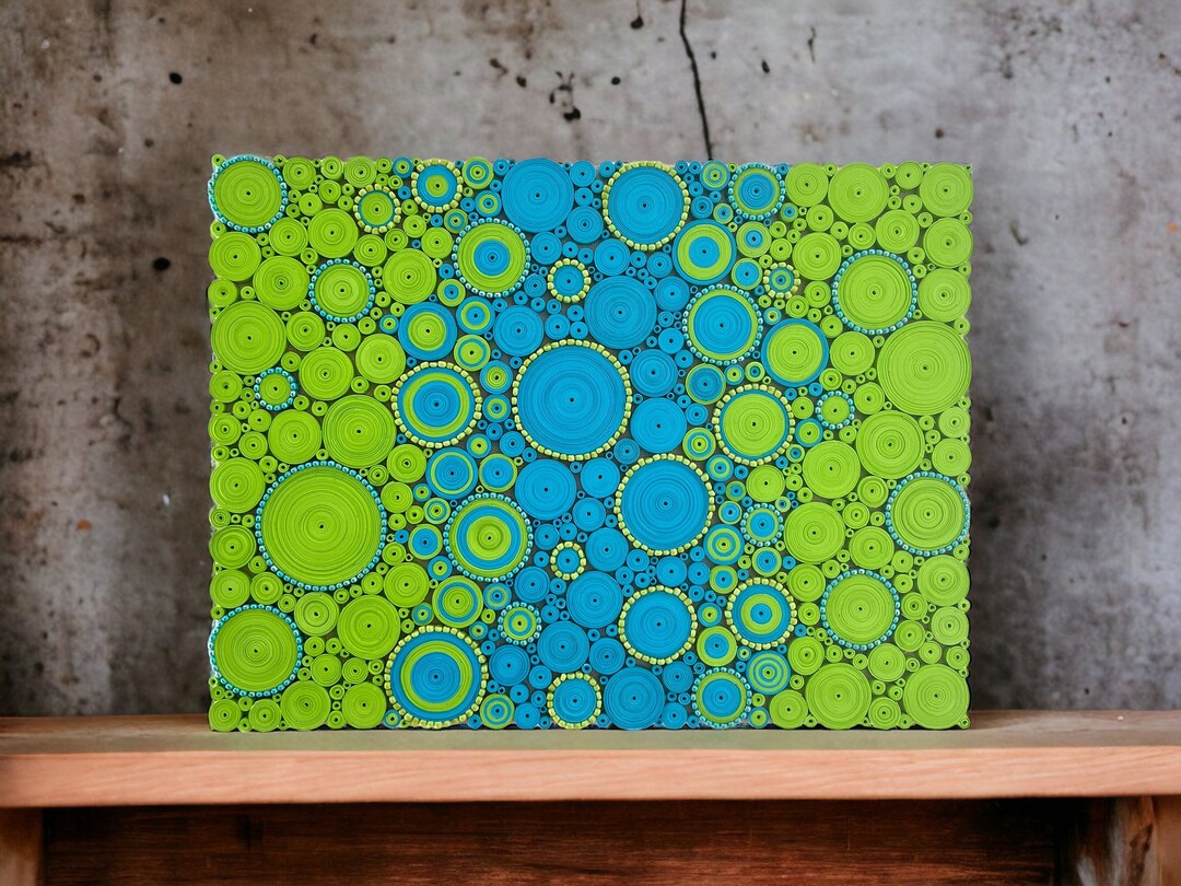 Abstract Quilling Wall Art, Turquoise and Green Quilling Art, 1st ...