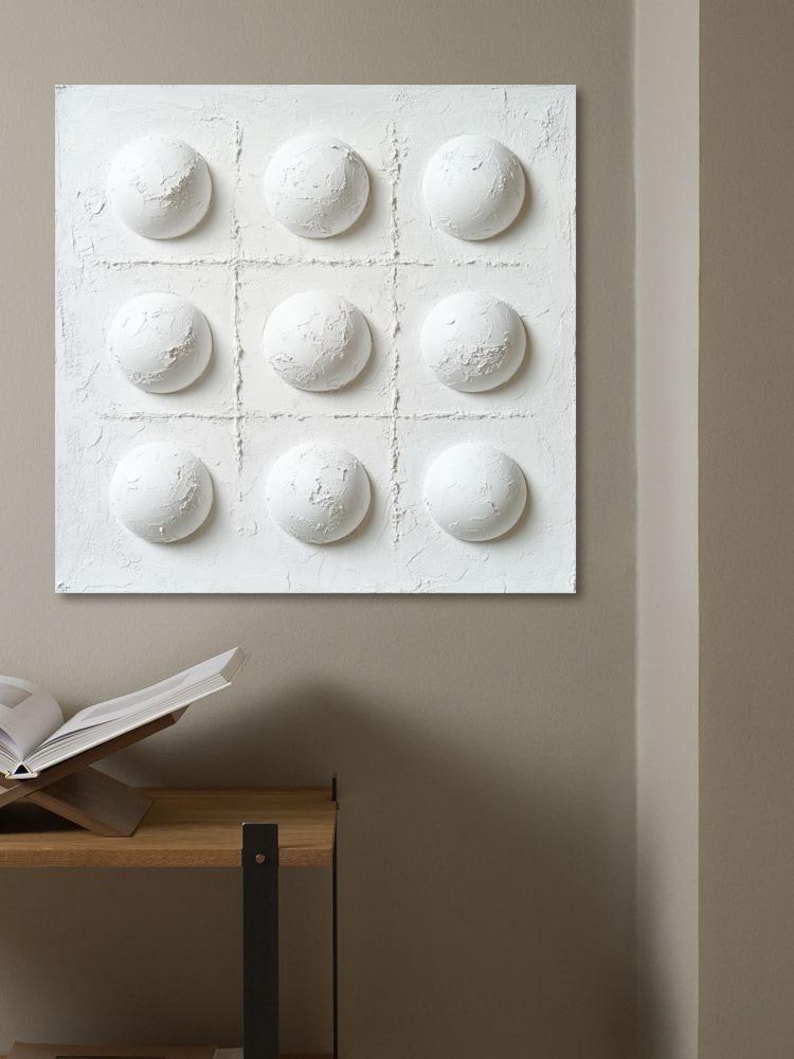 Scandinavian Wall Art Large Statement Artwork Neutral Color Decor ...