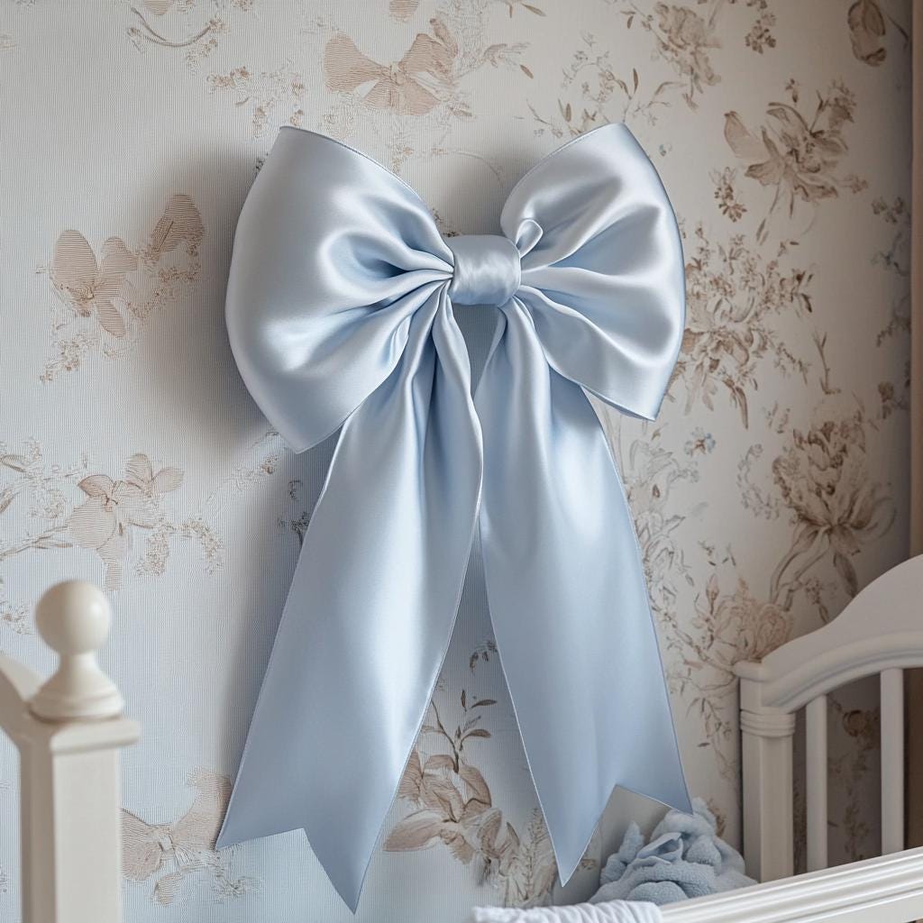 Big Baby Shower Bow Blue Bow Shower Decor Giant Bow for Baby Shower ...