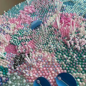 Unique Embroidery With Long Glass Beads Dopamine Decor Abstract ...