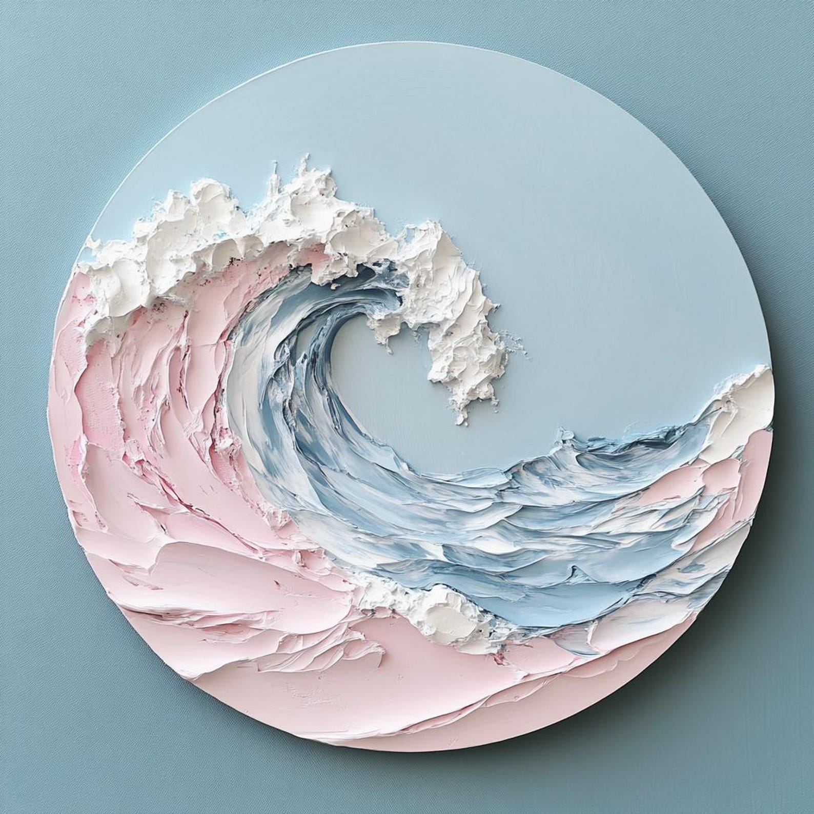 Circular Plaster Art Round 3D Art Circular Wall Art Textured Plaster ...