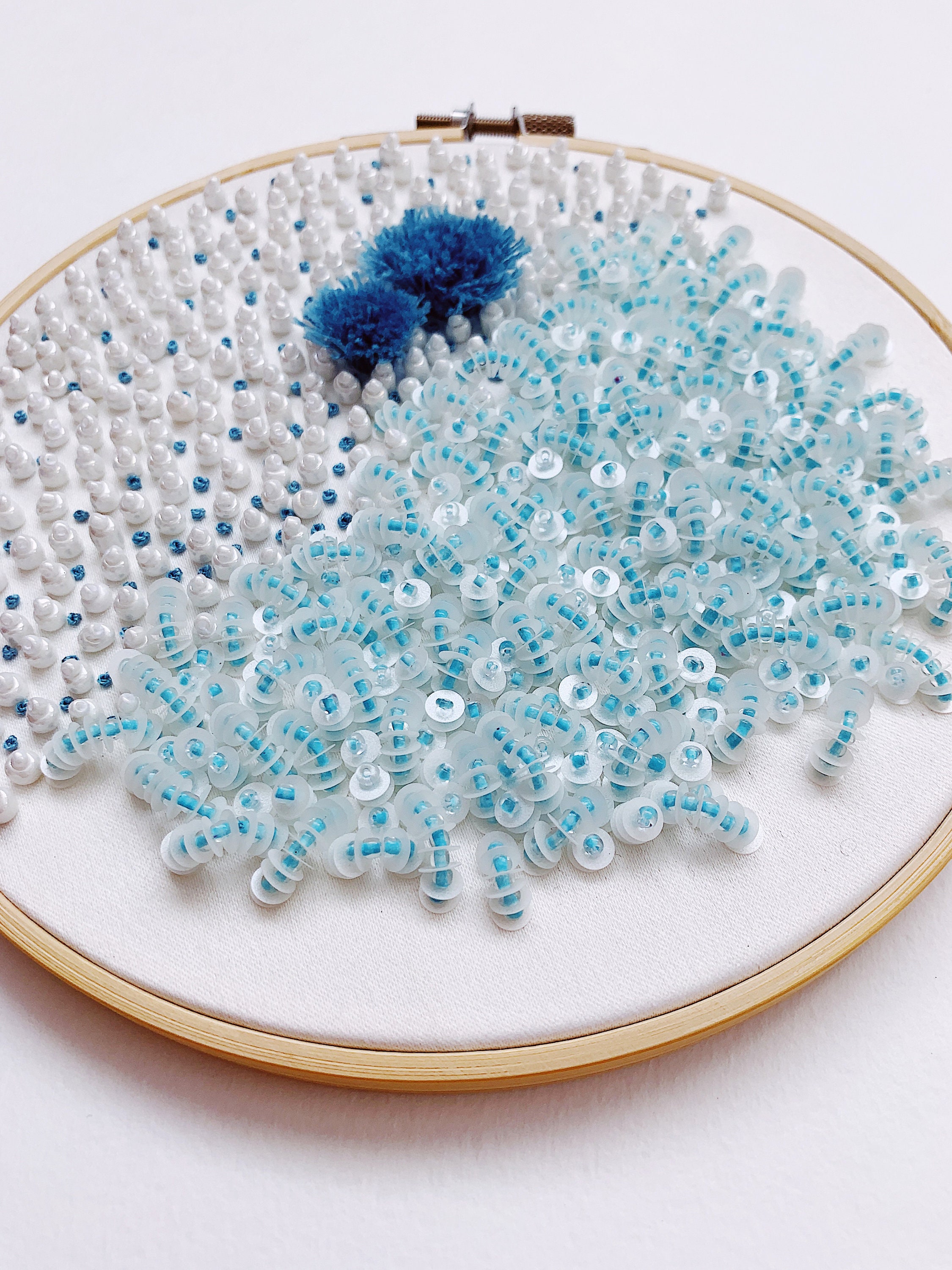 Embroidered Wall Hanging Sequins and Beads Embroidery - Etsy Canada