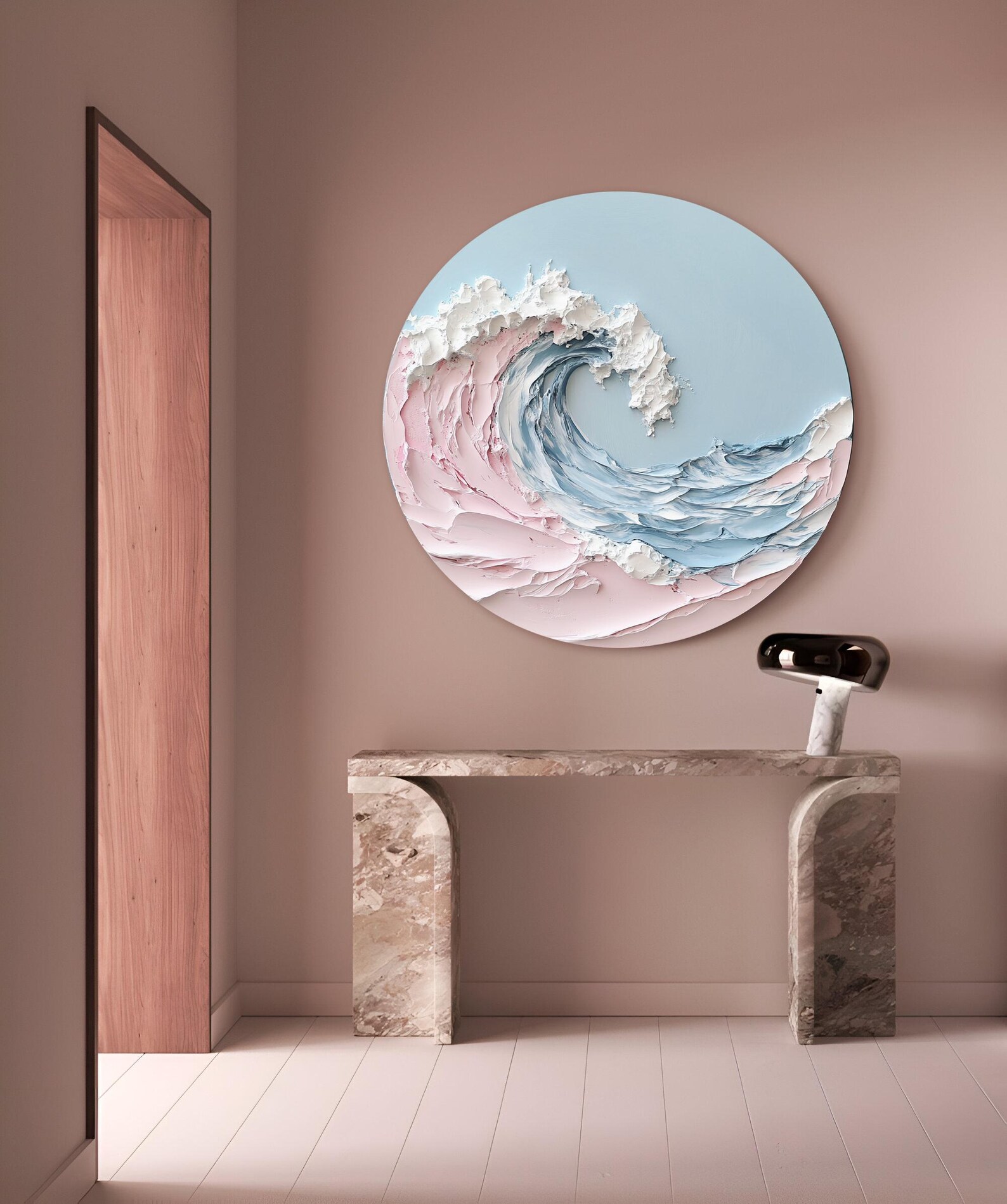 Circular Plaster Art Round 3D Art Circular Wall Art Textured Plaster ...