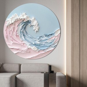 Circular Plaster Art Round 3D Art Circular Wall Art Textured Plaster ...