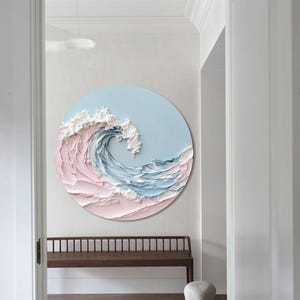 Circular Plaster Art Round 3D Art Circular Wall Art Textured Plaster ...