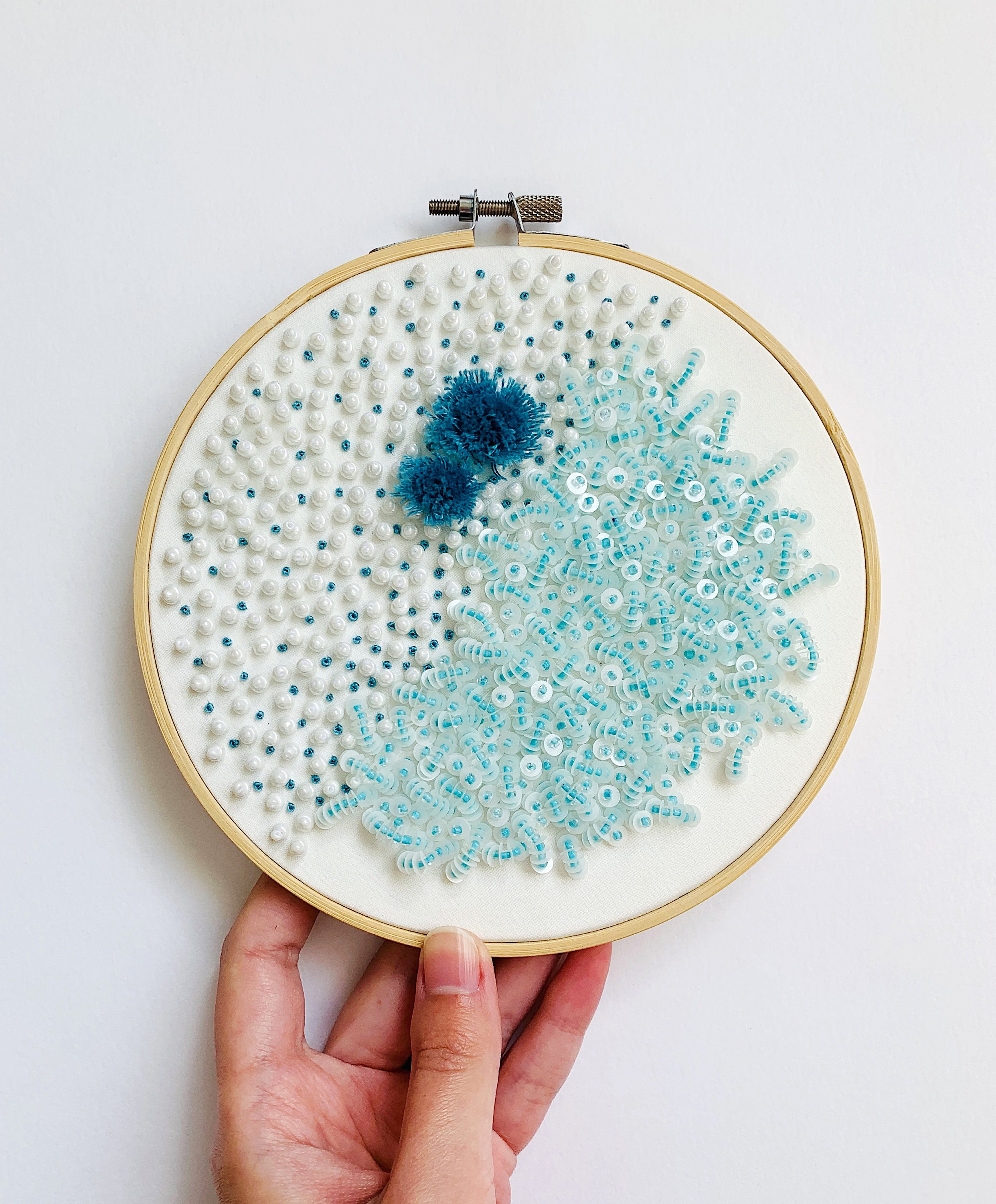 Embroidered Wall Hanging Sequins and Beads Embroidery - Etsy Canada