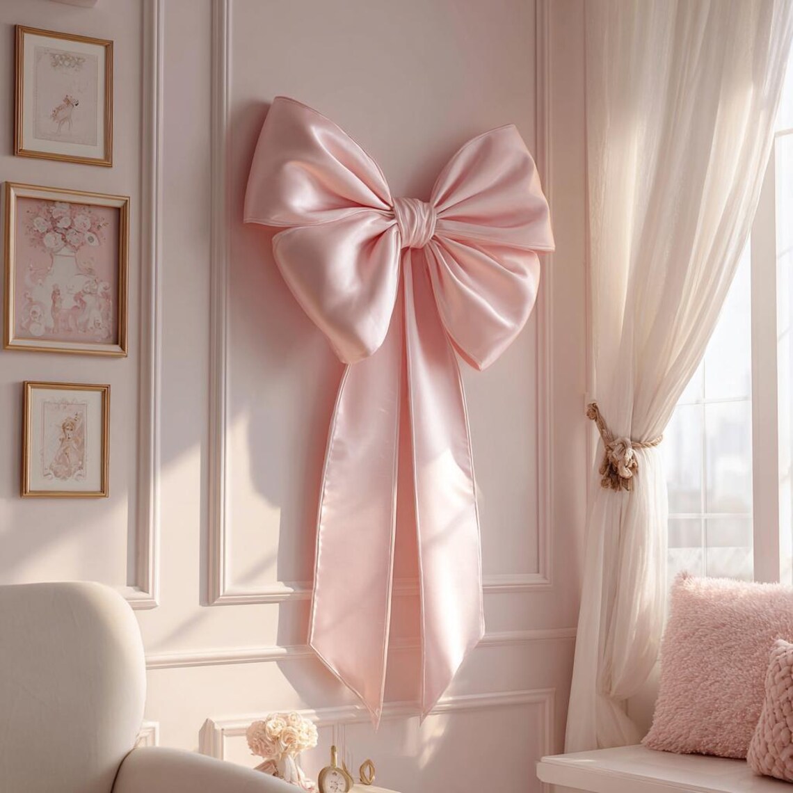 Double Bow Pink Bow Baby Shower Bow Gender Reveal Sweet Baby Girl Bow ...