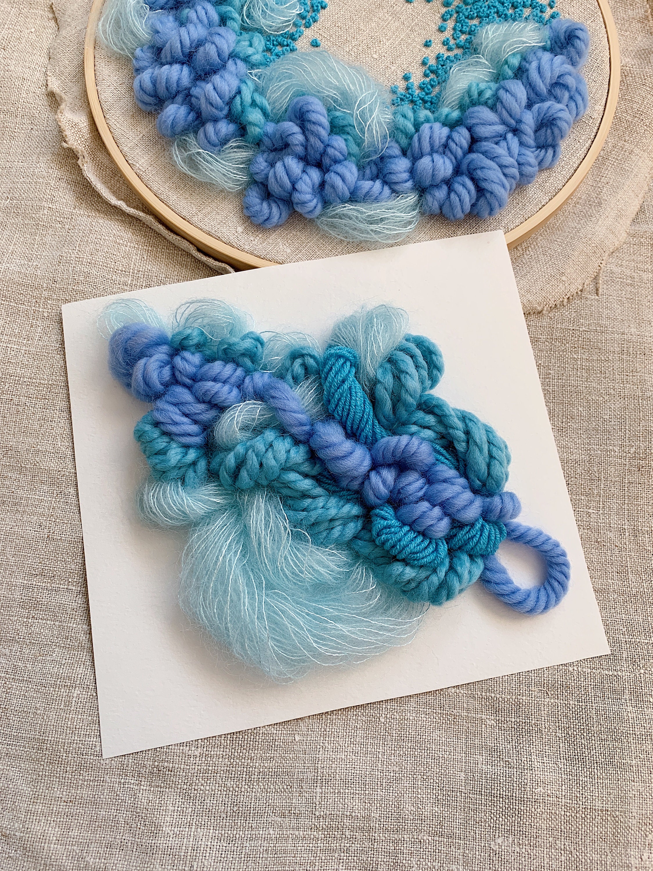 Abstract Yarn Embroidery 3d Embroidery Hand Embroidered - Etsy