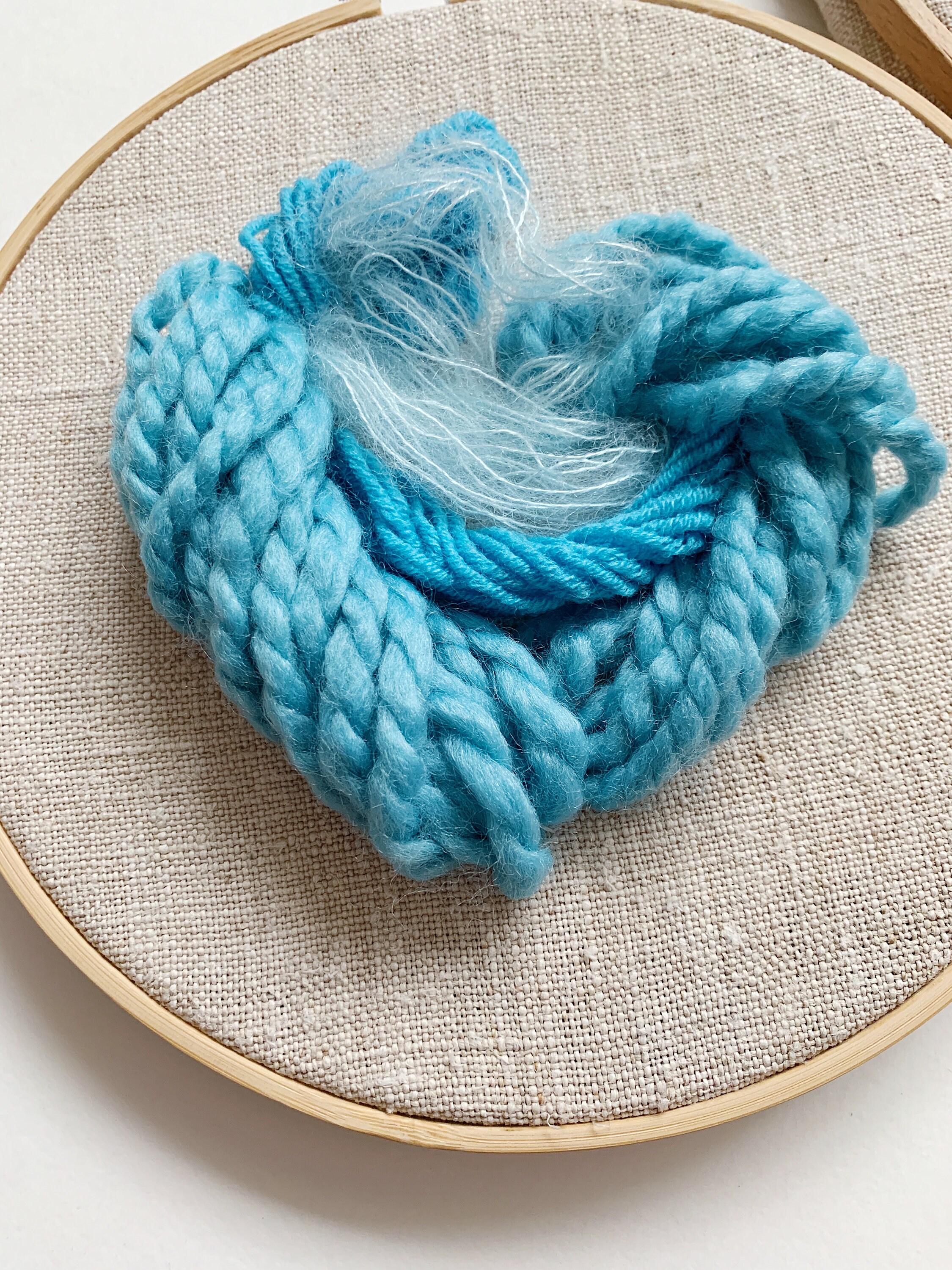 Abstract embroidery hoop art Yarn embroidery | Etsy