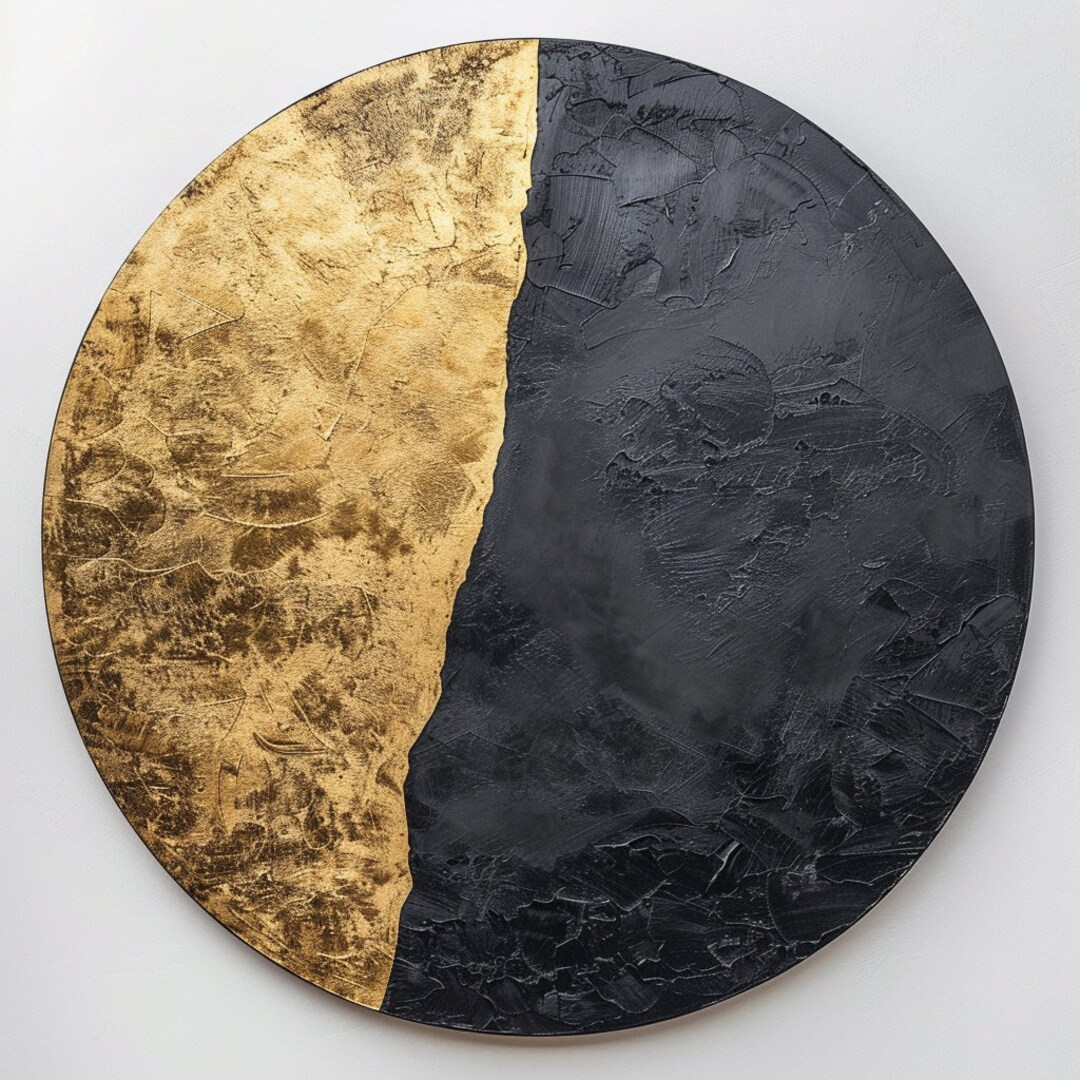 Black Abstract Wall Art Black 3D Texture Painting Black Plaster Wall ...