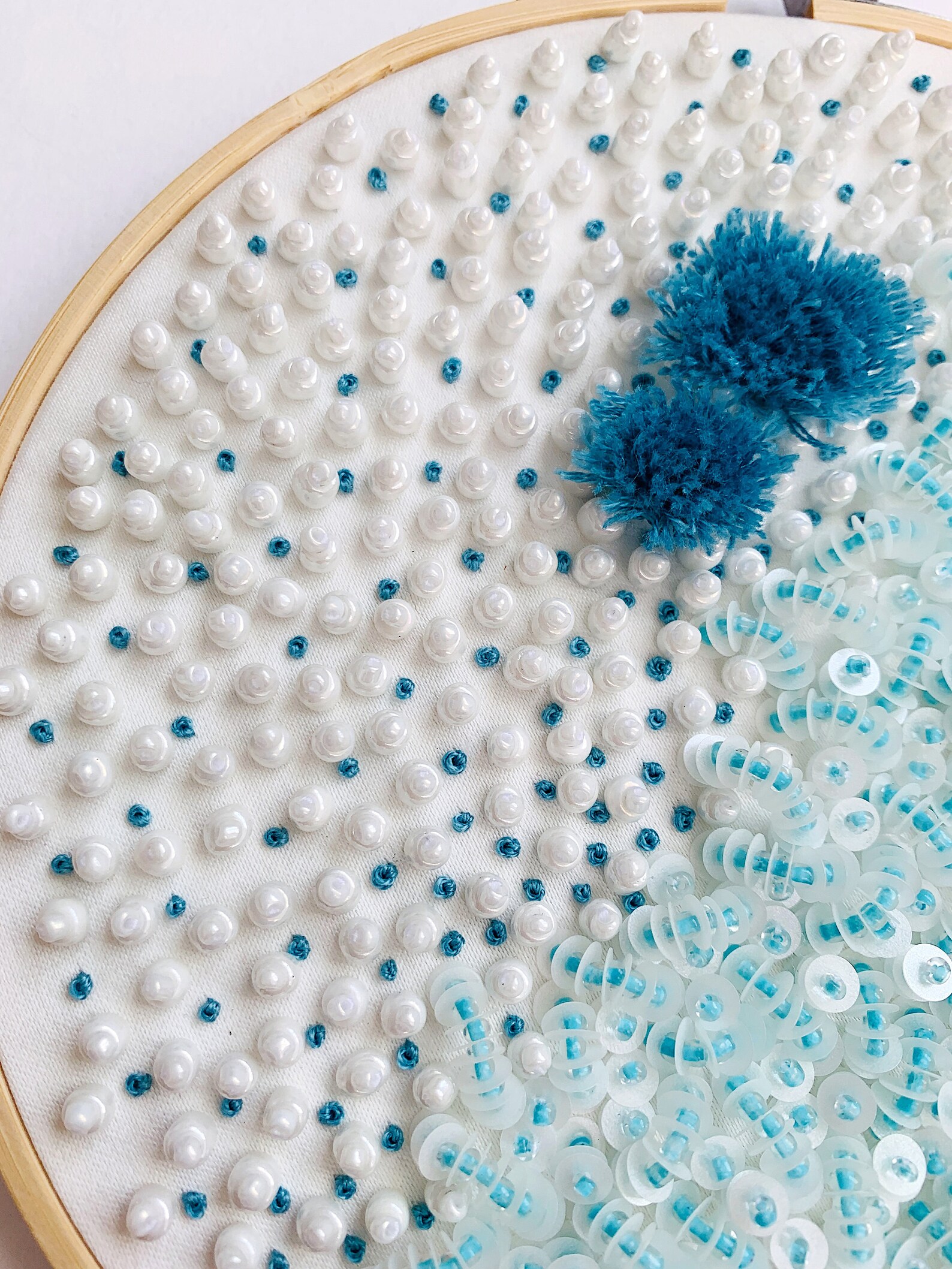 Embroidered Wall Hanging Sequins and Beads Embroidery - Etsy Canada