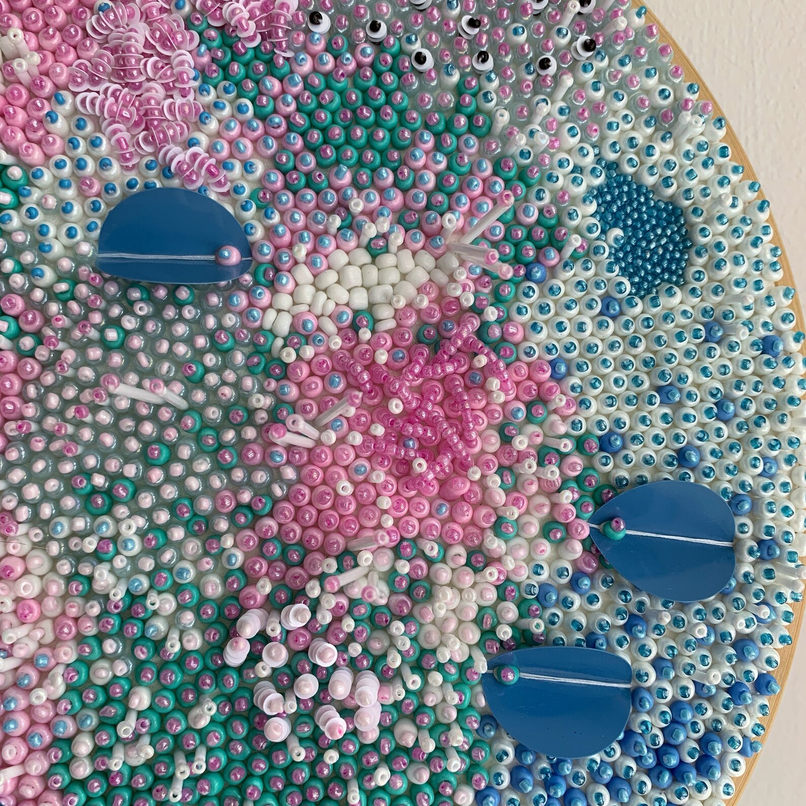 Unique Embroidery With Long Glass Beads Dopamine Decor Abstract ...