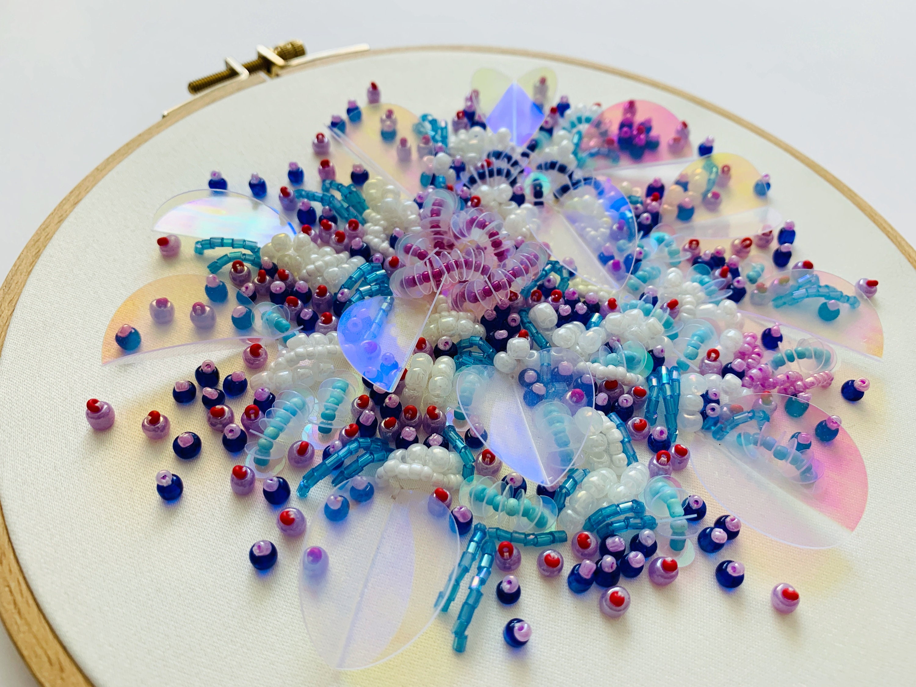 Abstract Embroidery Abstract Hoop Art Embroidered Wall Decor Abstract ...