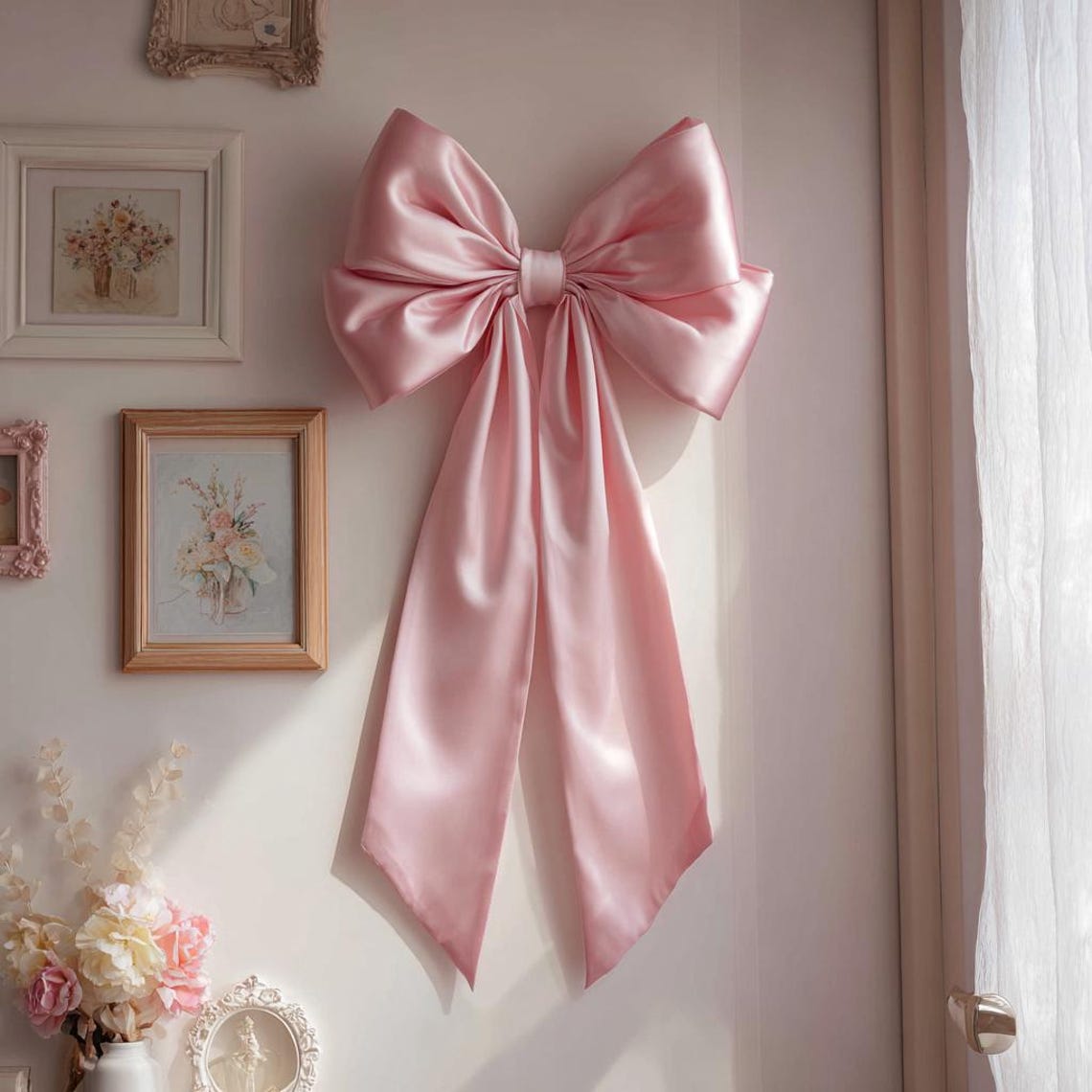 Double Bow Pink Bow Baby Shower Bow Gender Reveal Sweet Baby Girl Bow ...