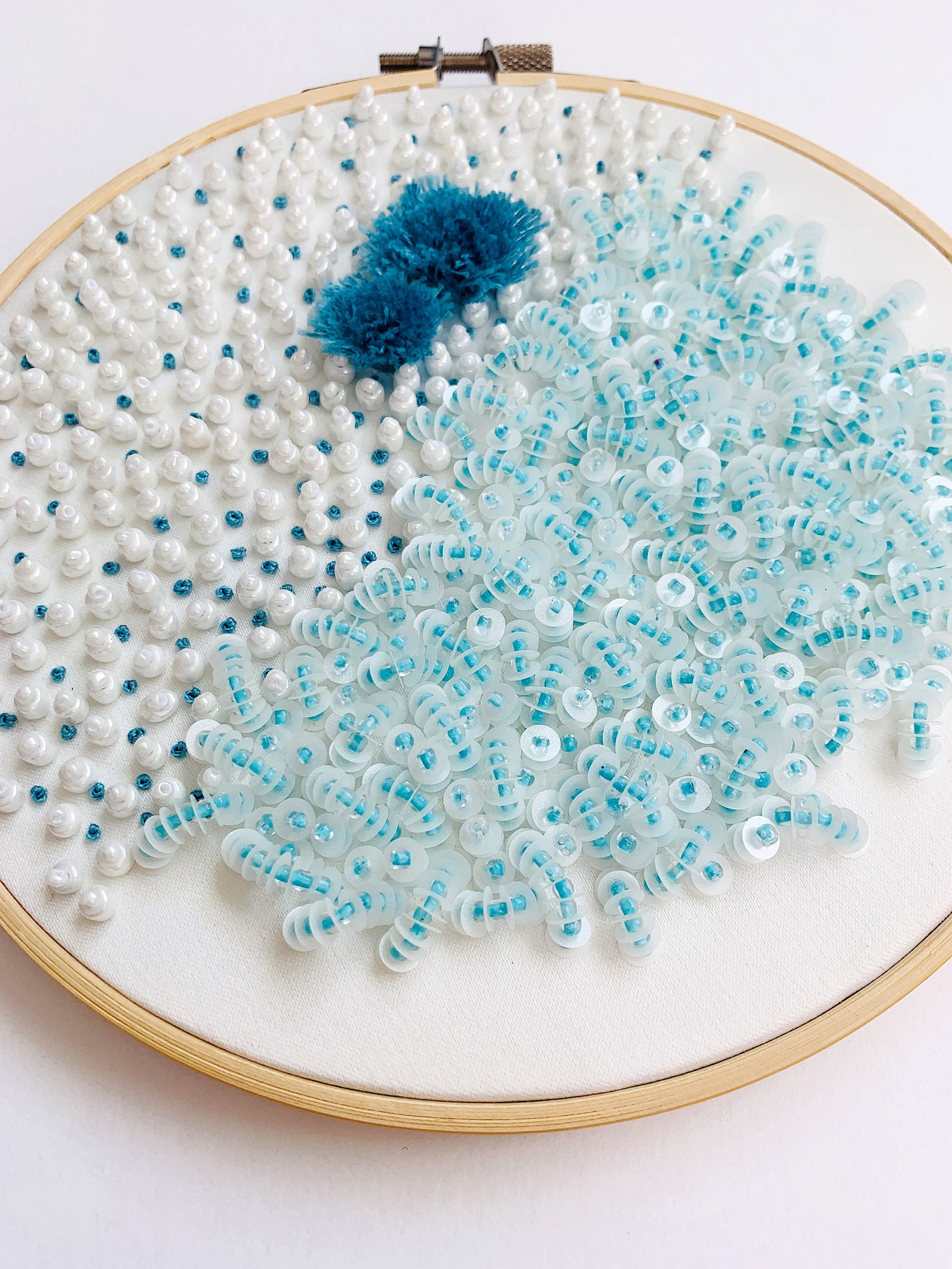 Embroidered Wall Hanging Sequins and Beads Embroidery - Etsy Canada