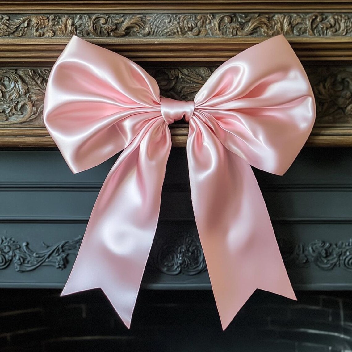 Pink Bow Wall Decor Gift Satin Bow Large Bow Giant Pink Bow Giant Satin ...