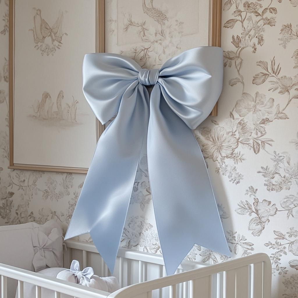 Big Baby Shower Bow Blue Bow Shower Decor Giant Bow for Baby Shower ...