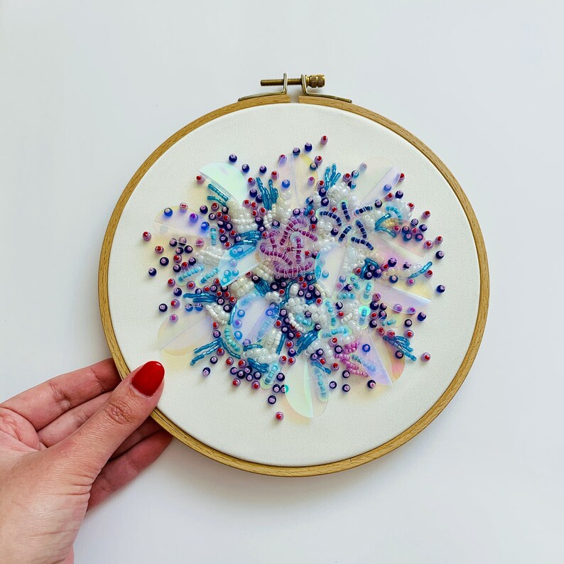 Abstract Embroidery Abstract Hoop Art Embroidered Wall Decor Abstract ...
