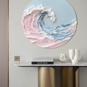 Circular Plaster Art Round 3D Art Circular Wall Art Textured Plaster ...