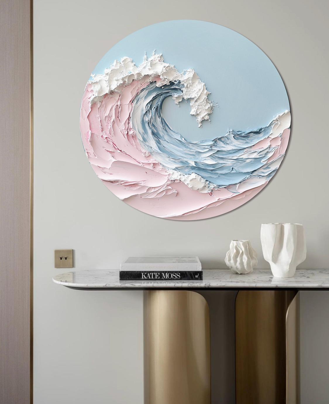 Circular Plaster Art Round 3D Art Circular Wall Art Textured Plaster ...
