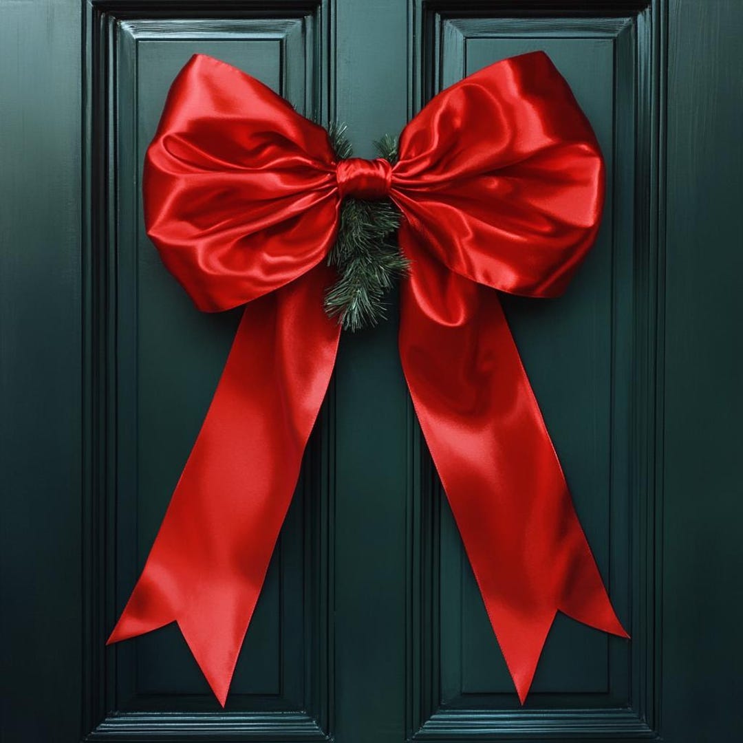 Red Satin Bow Bow Party Decor Bow Decorations for Room Bow Backdrop ...