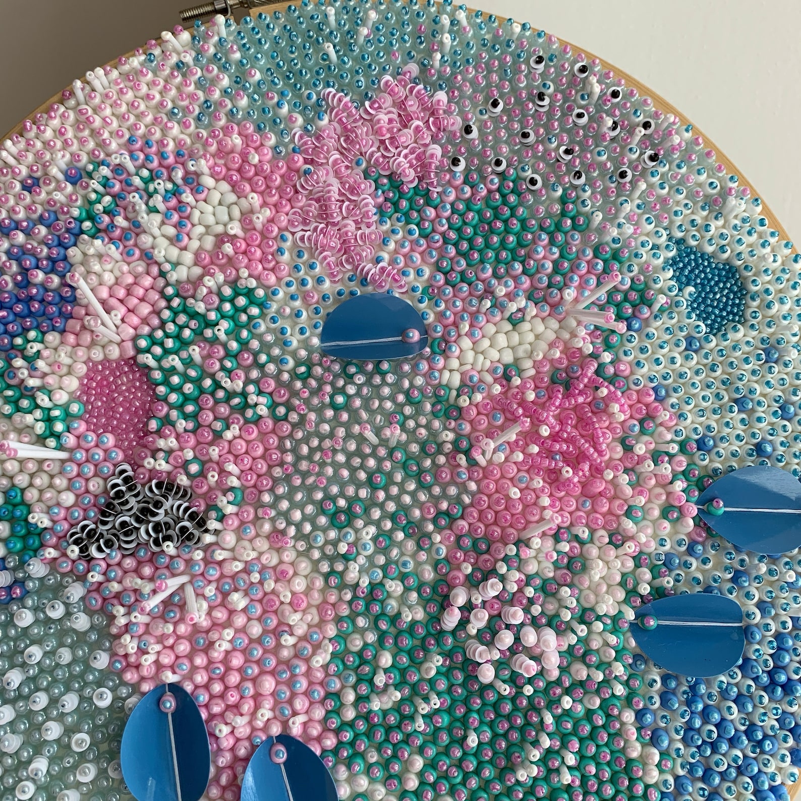 Unique Embroidery With Long Glass Beads Dopamine Decor Abstract ...