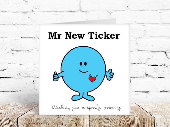 Heart Surgery Meme Funny Mr Man Inspired Get Well Card Heart Bypass