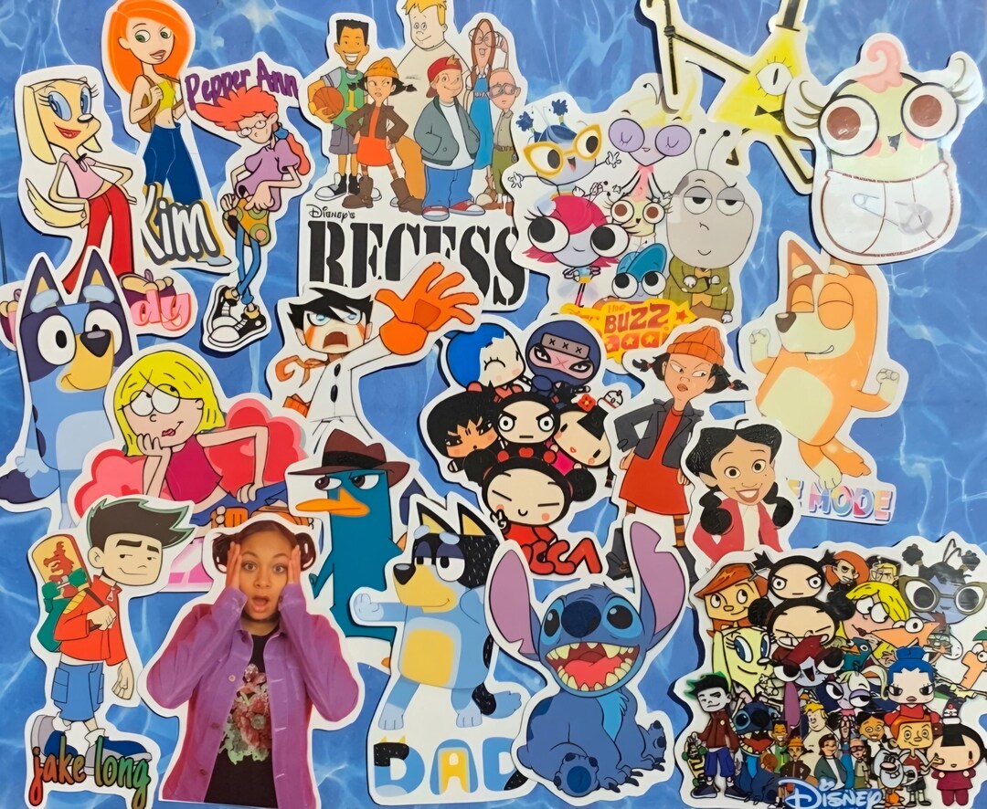 20 Disney Channel/cartoon Stickers - Etsy