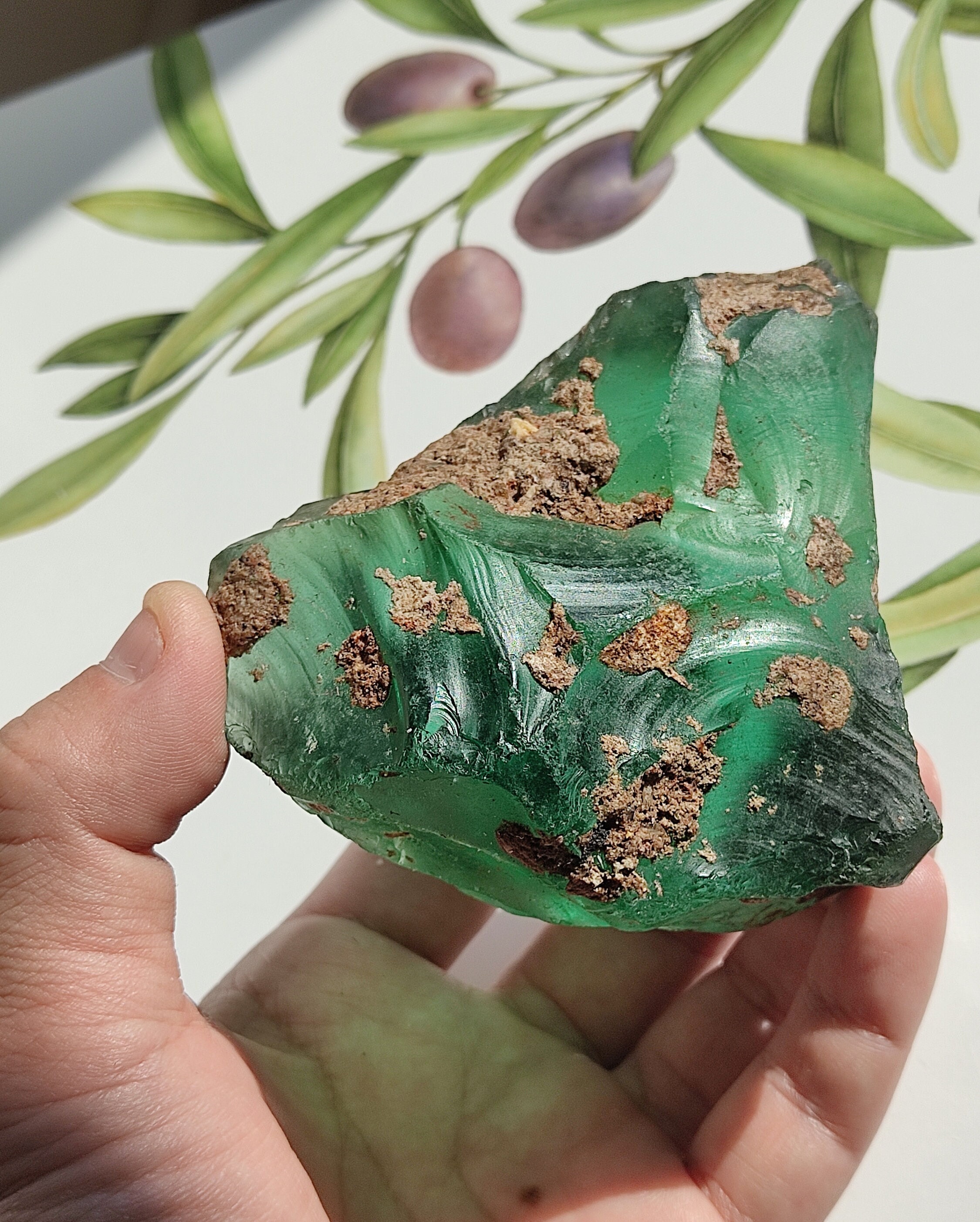 Green Obsidian Rock