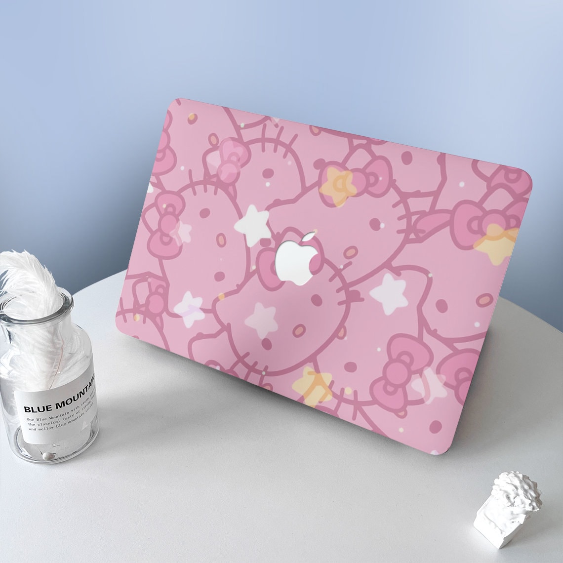 Pink Kitty Cartoon MacBook Case Laptop Skins sold by Akin Hanna | SKU ...
