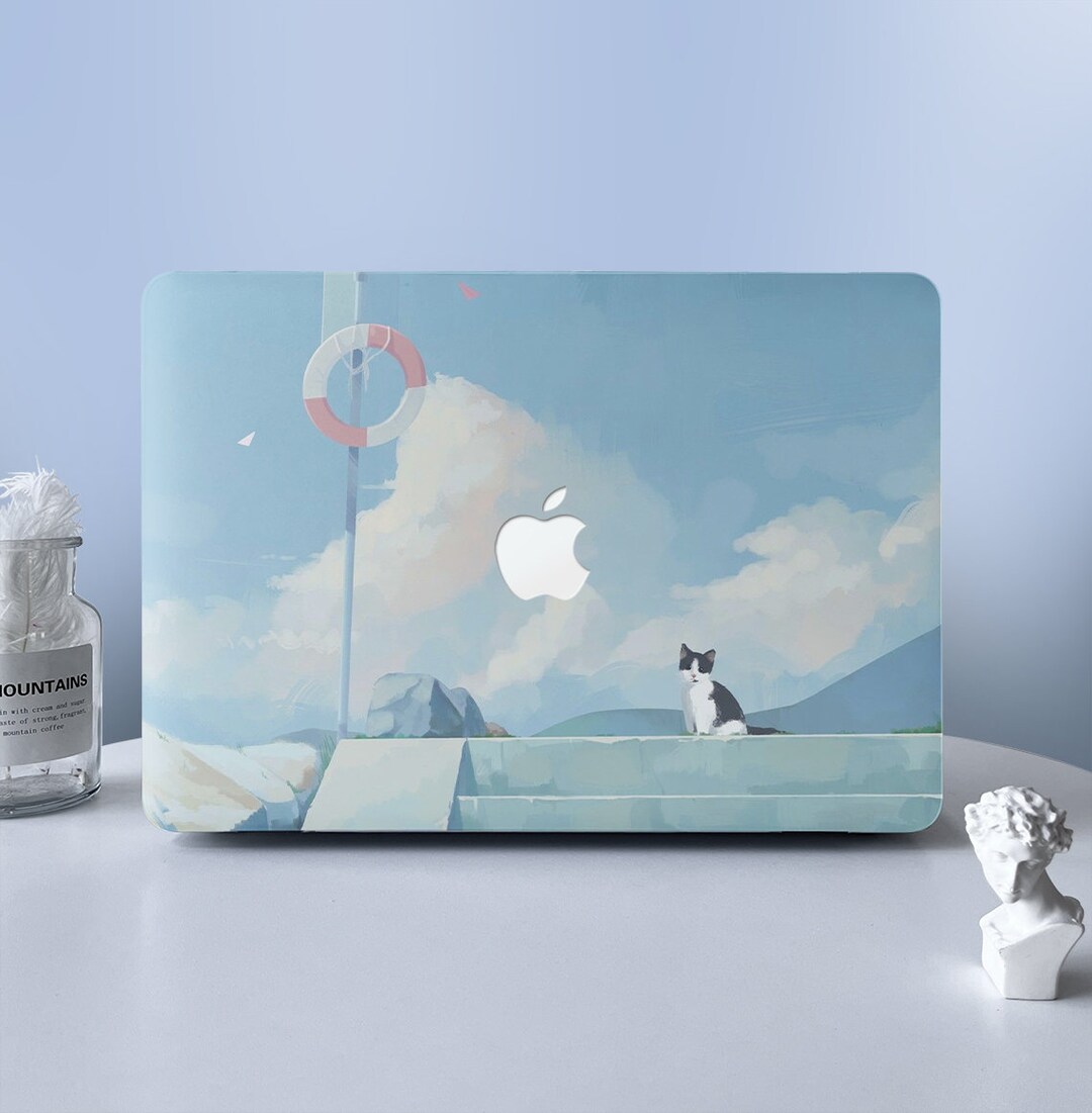 Cute Cat and Seaside MacBook Laptop Cover Hard Case for MacBook Air 11/ ...
