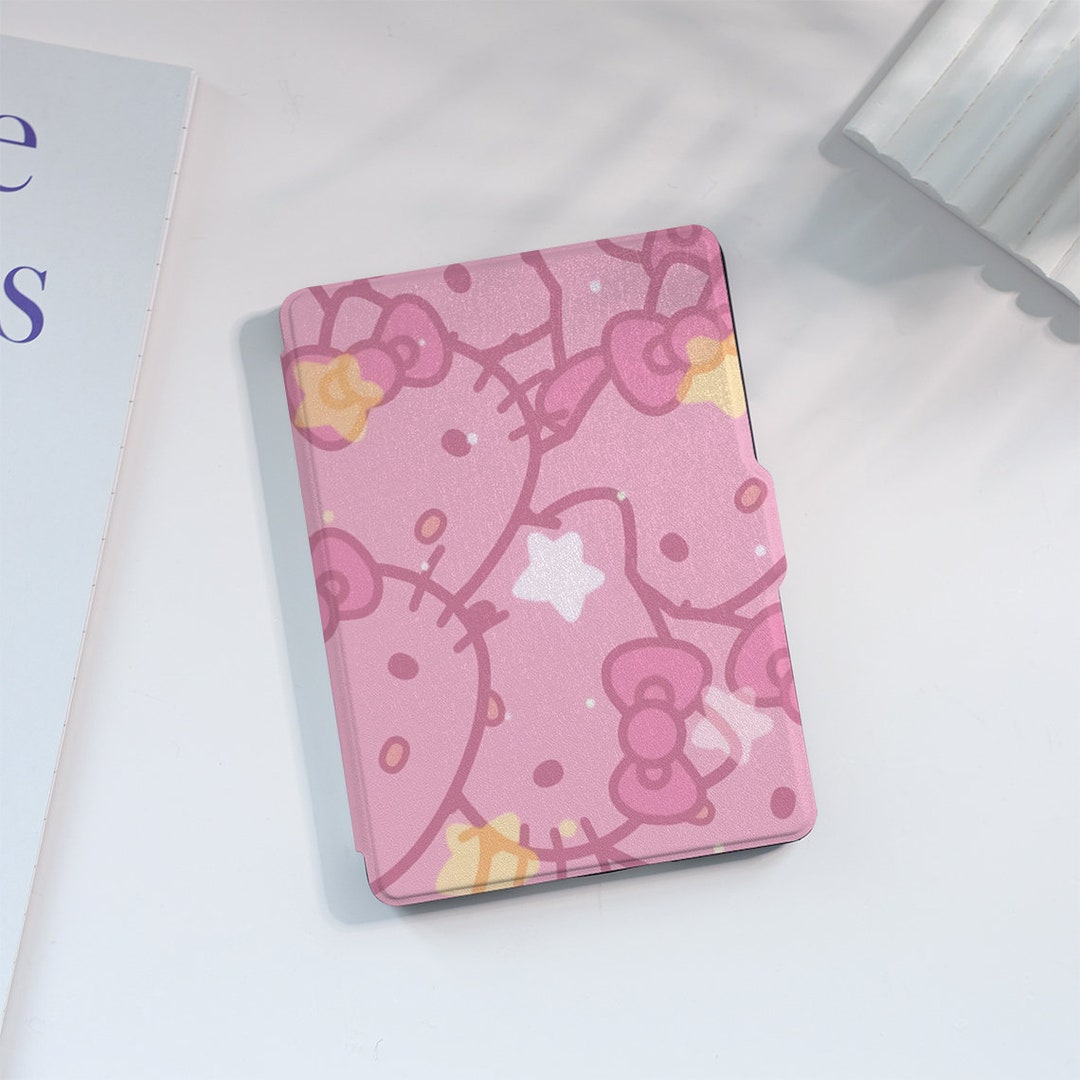 Pink Kitty Cartoon Kindle Case Custom for Paperwhite 1/2/3/4, Kindle ...