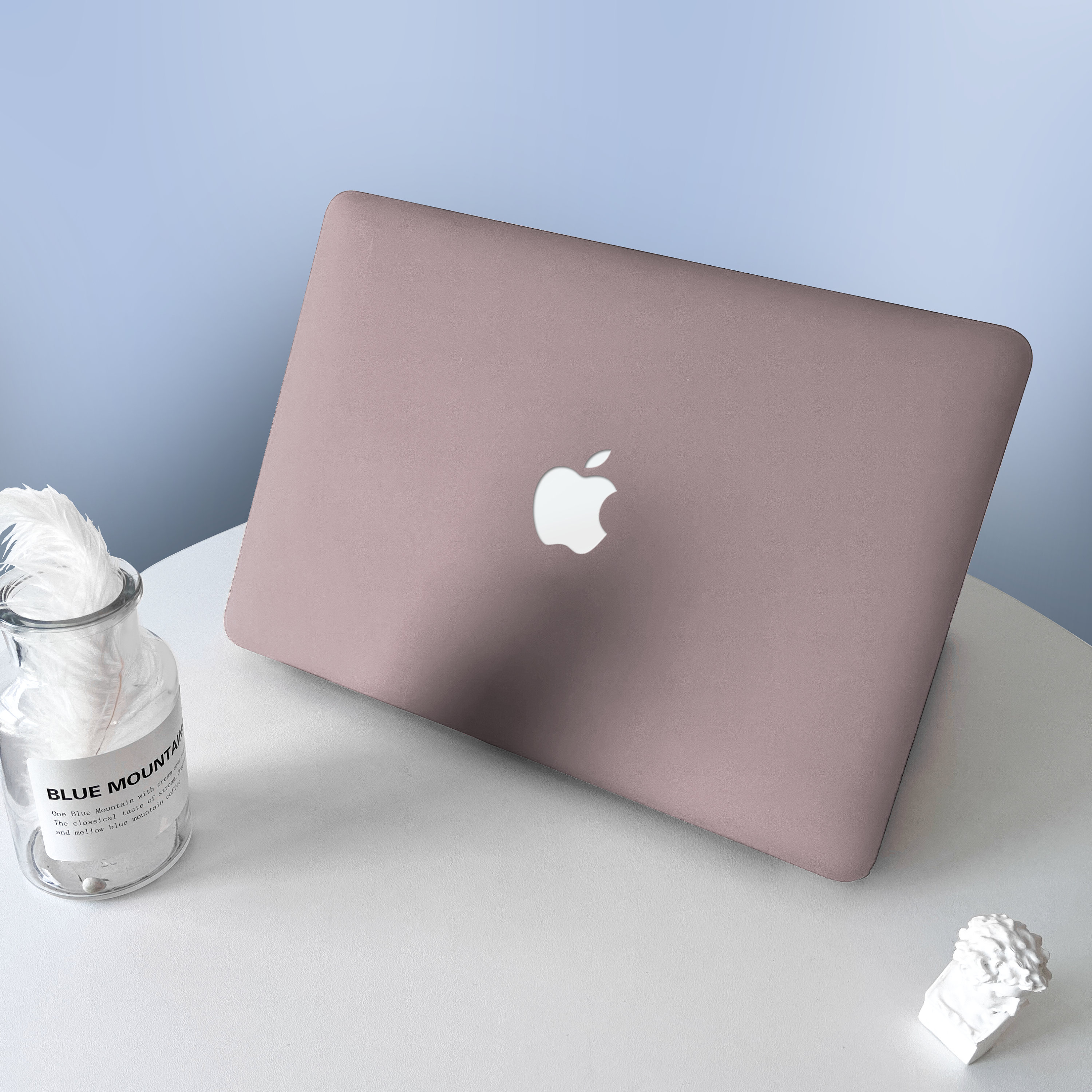 Gray Dusty Pastel Pink Solid Color Macbook Protective Hard - Etsy