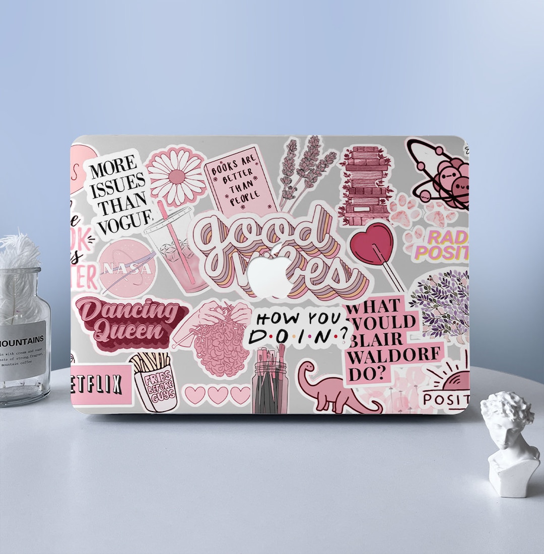 Pink Sticker Collage MacBook Case MacBook Air Case Protective Case for ...