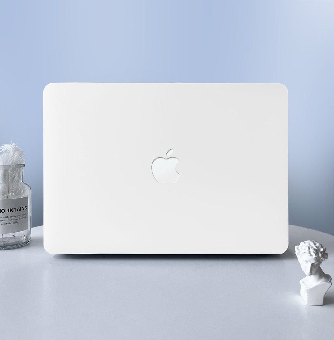 Milk White Solid Color Simple Protective Hard MacBook Case Laptop Case ...