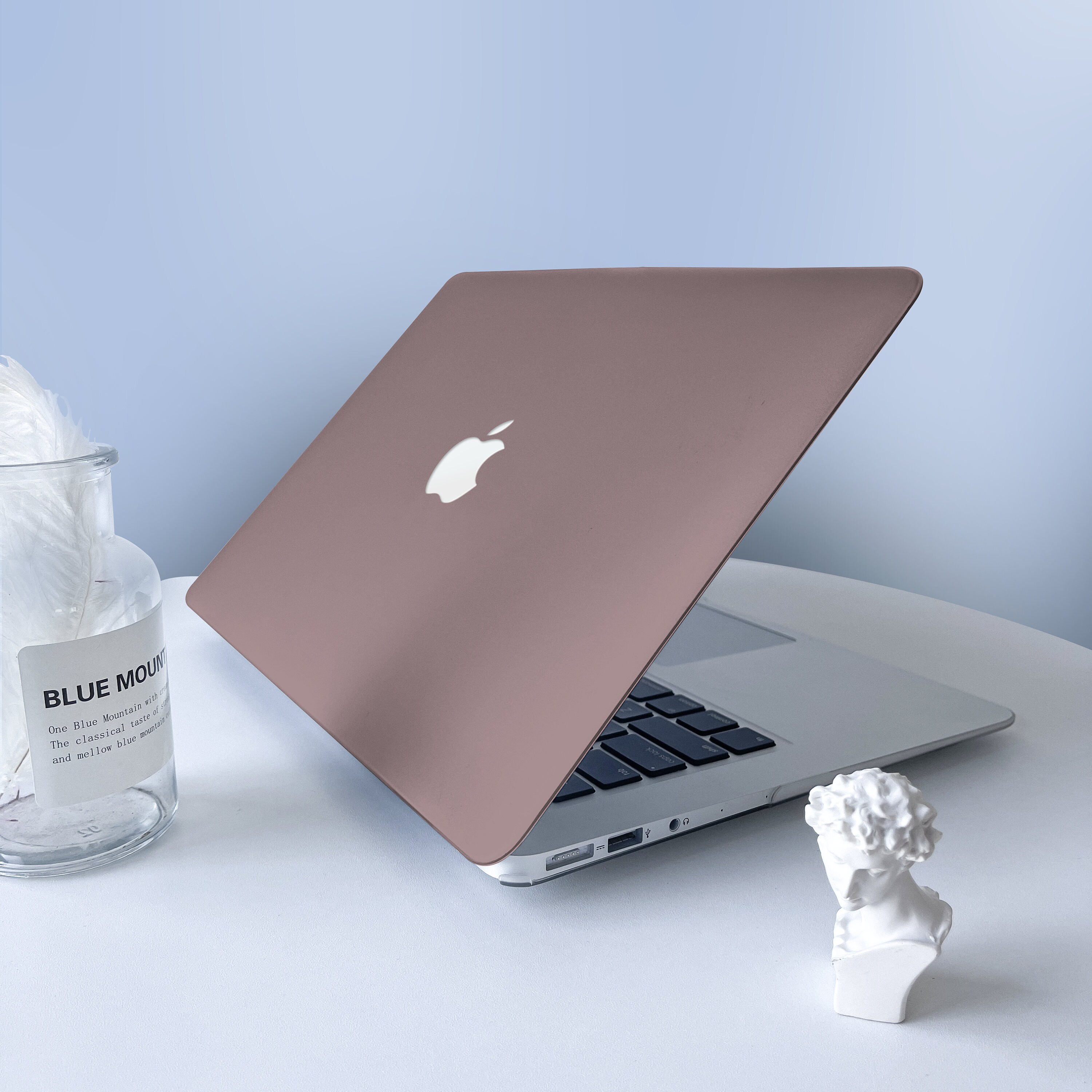 Gray Dusty Pastel Pink Solid Color Macbook Protective Hard - Etsy