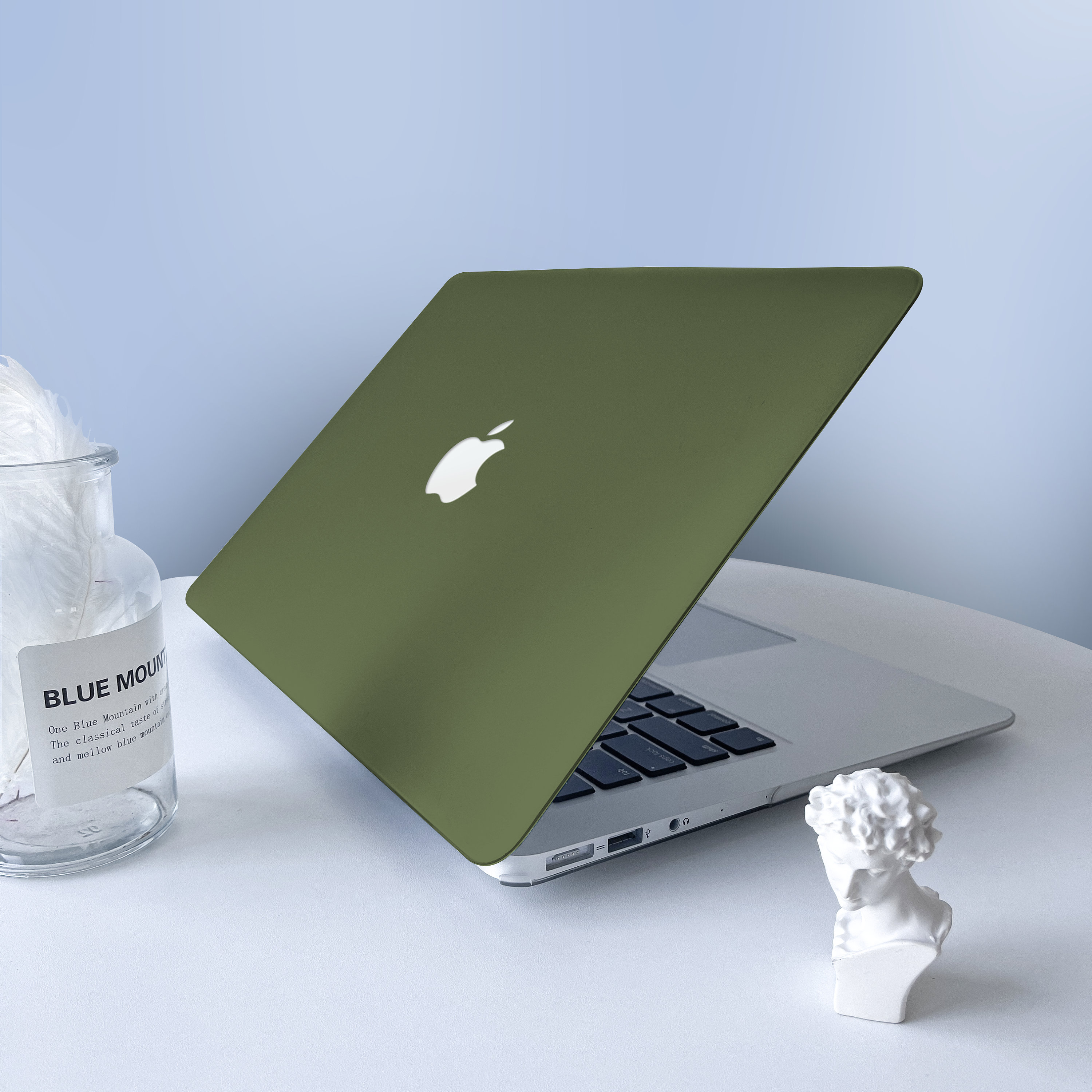 Matcha Olive Green Solid Color Macbook Protective Hard Case - Etsy