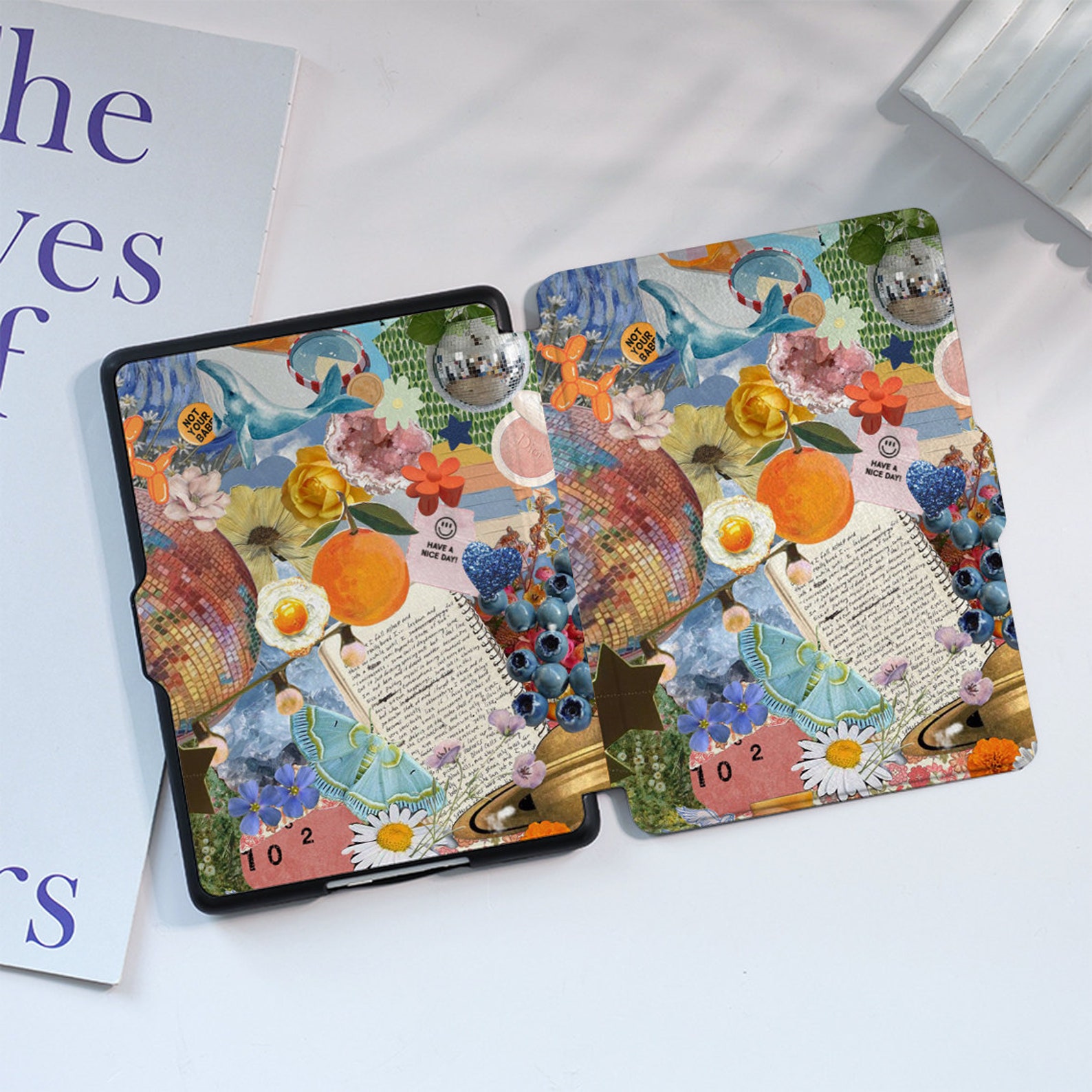 Oil Painting Colorful Kindle Case Custom for Paperwhite 1/2/3/4, Kindle ...