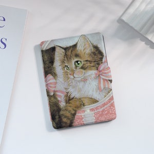 Cute Ginger Cat Pink Kindle Case Custom for Paperwhite 1/2/3/4, Kindle ...
