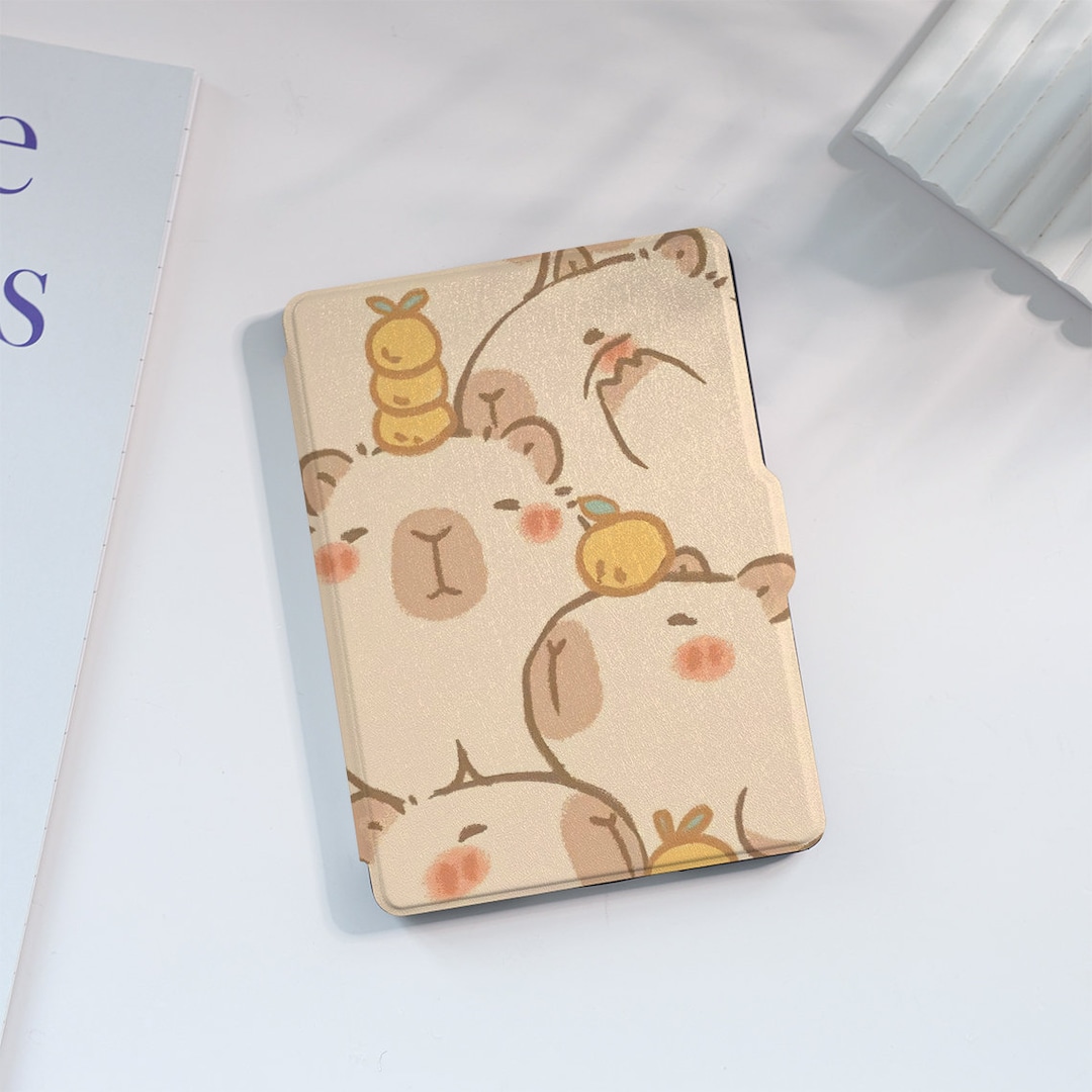 Cute Capybara Beige Kindle Case Custom for Paperwhite 1/2/3/4, Kindle 2019/2022, Kindle ...