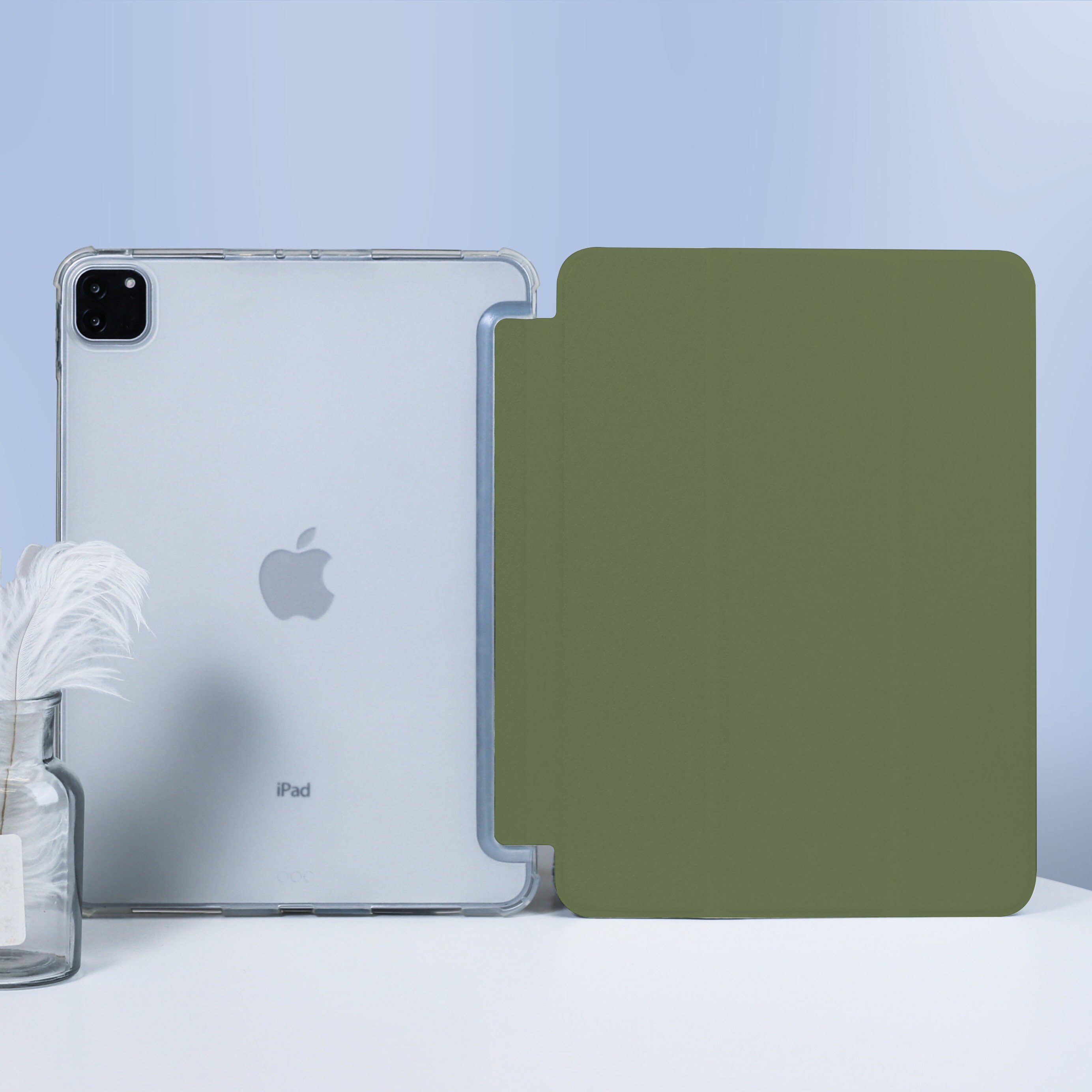 Matcha Olive Green Solid Color Ipad Case for 2022/2021 Ipad - Etsy