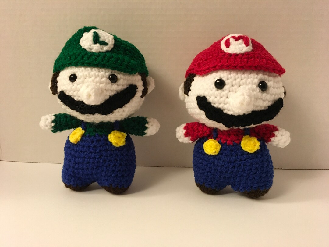 Crochet Mario and Luigi - Etsy