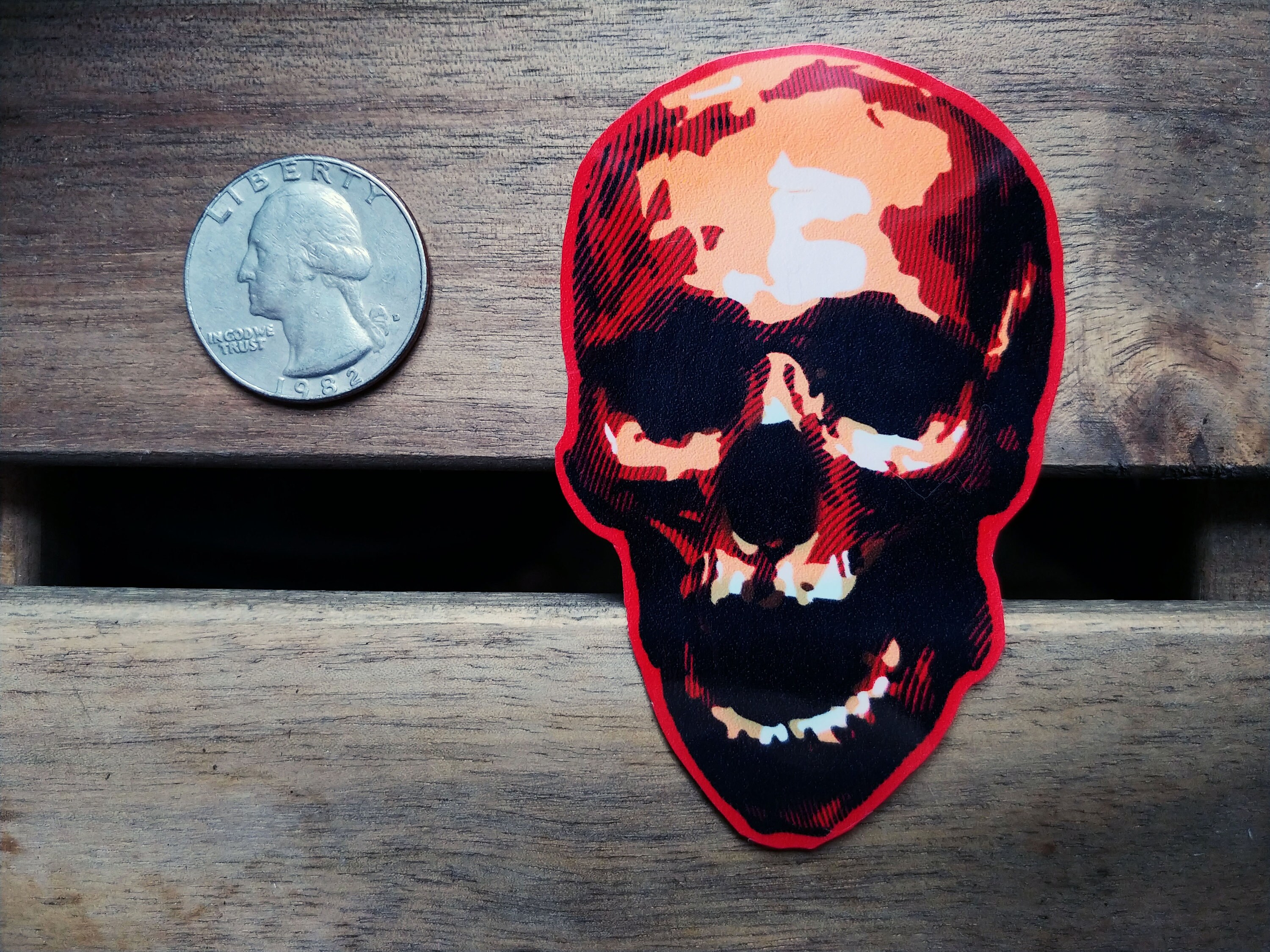 Zed the Dead Red Skeleton Head Matte & Gloss Waterproof | Etsy