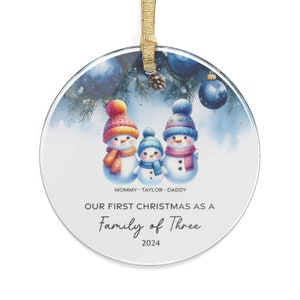 Personalized First Family Christmas Ornament, Baby's First Christmas ...