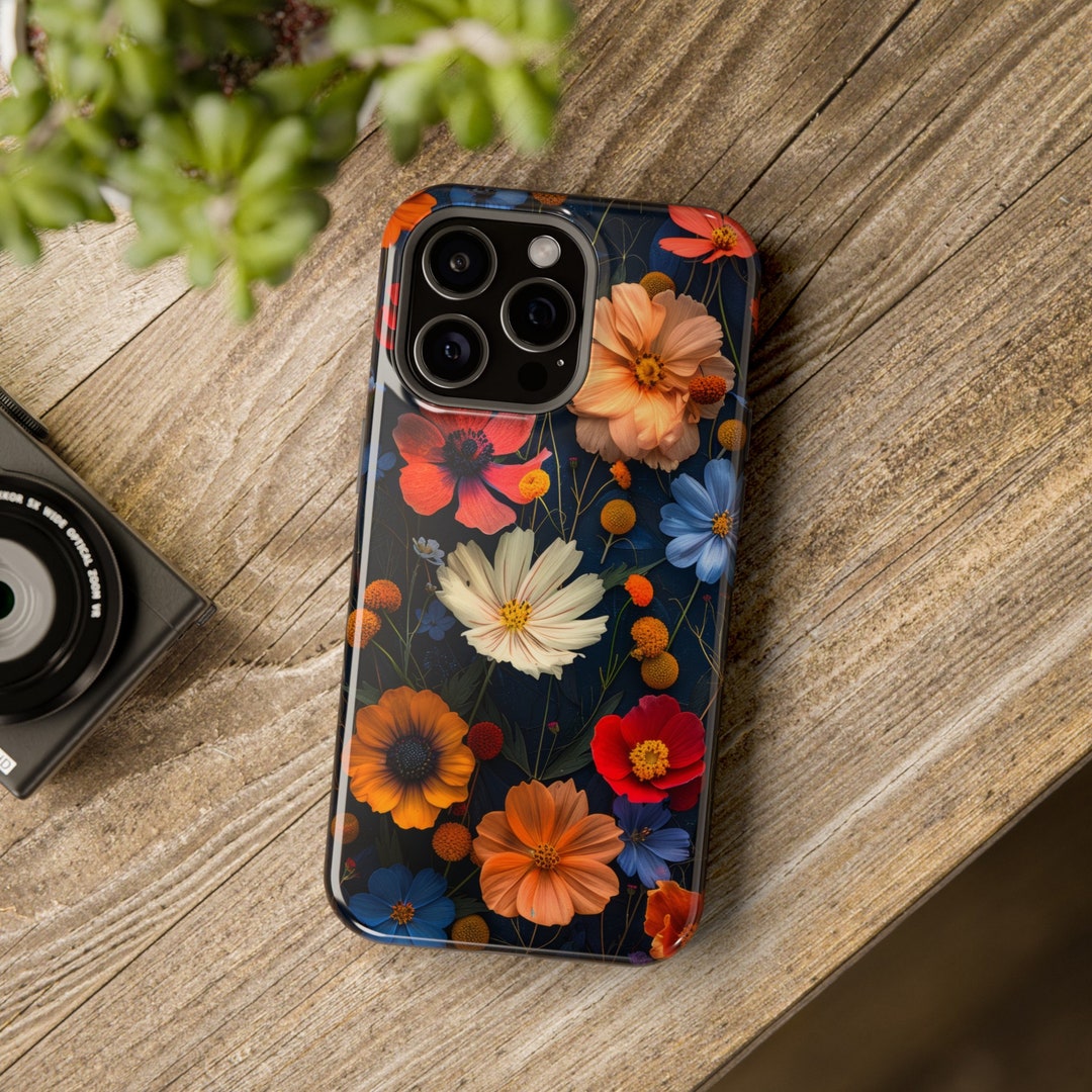 Spring Wildflowers Magsafe iPhone Case - Protection With Style, Pressed ...