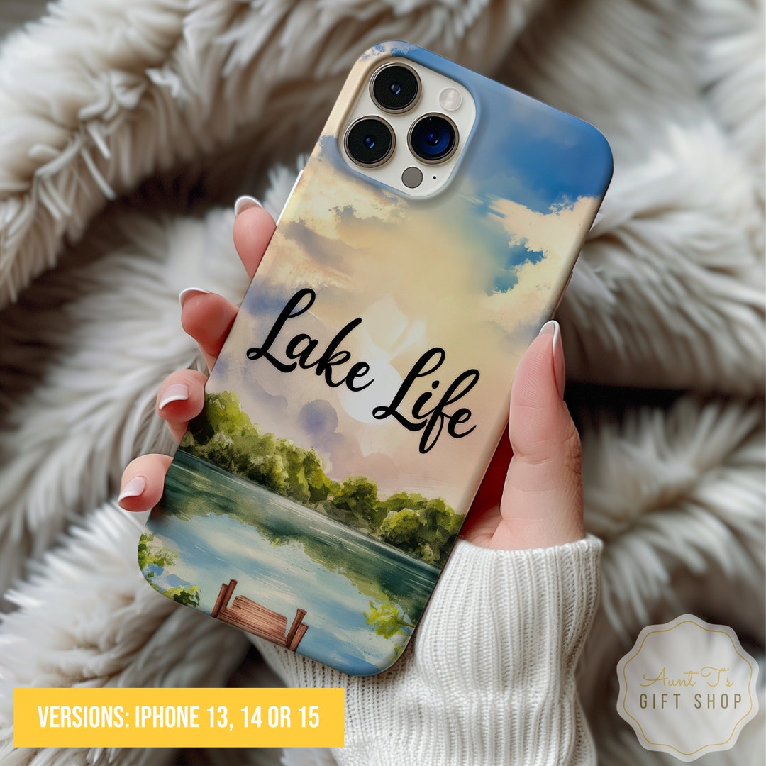 Lake Life iPhone Magsafe Phone Case, Custom iPhone 15 Phone Case, Boat ...