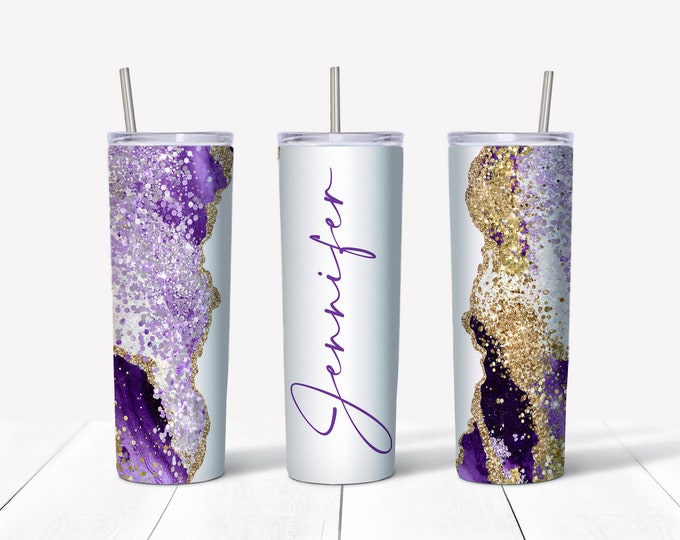 Personalized Coffee Tumbler Custom Insulated Skinny Blue - Etsy