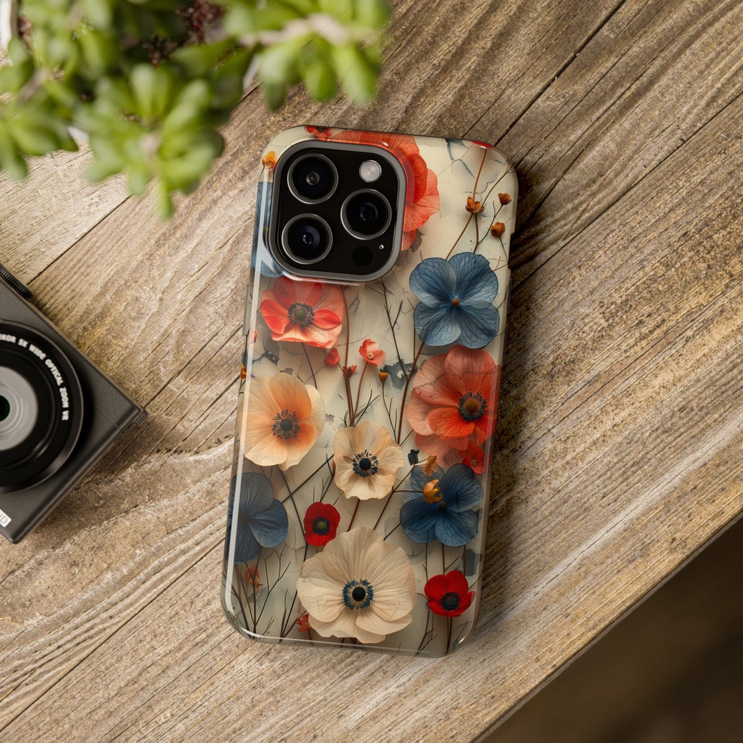 Spring Wildflowers Magsafe iPhone Case - Protection With Style, Pressed ...