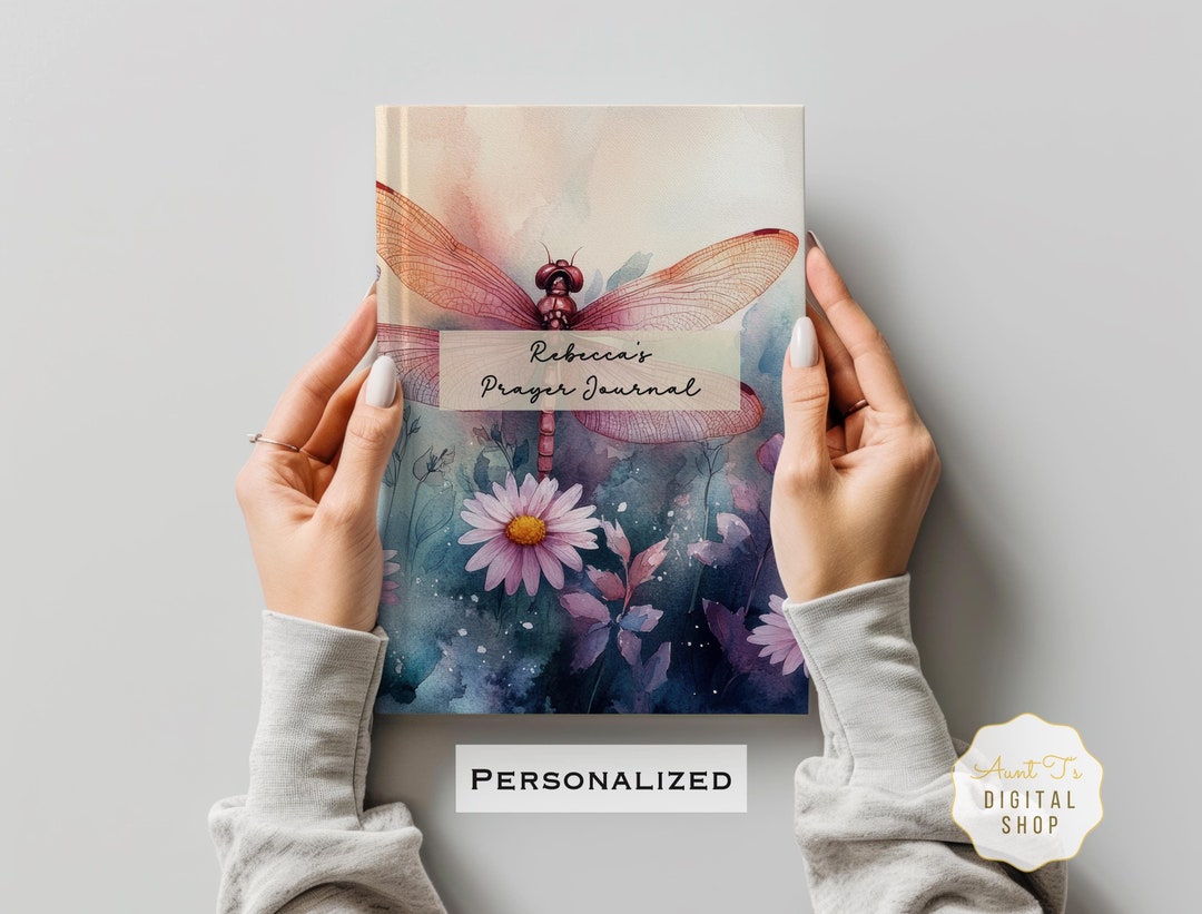 Personalized Dragonfly Prayer Journal Hardcover Journal, Matte Diary ...
