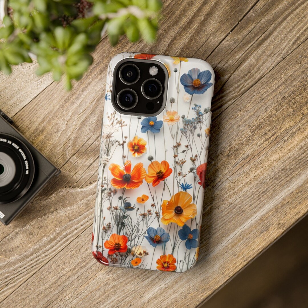 Summer Wildflowers Magsafe iPhone Case - Protection With Style, Pressed ...